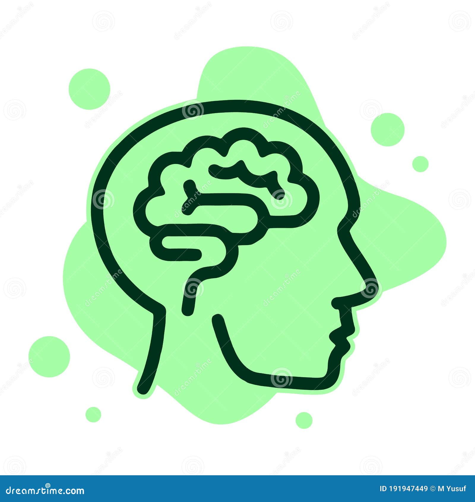 Human Think Brain Icon. Outline Human Think Brain Vector Icon for Web ...