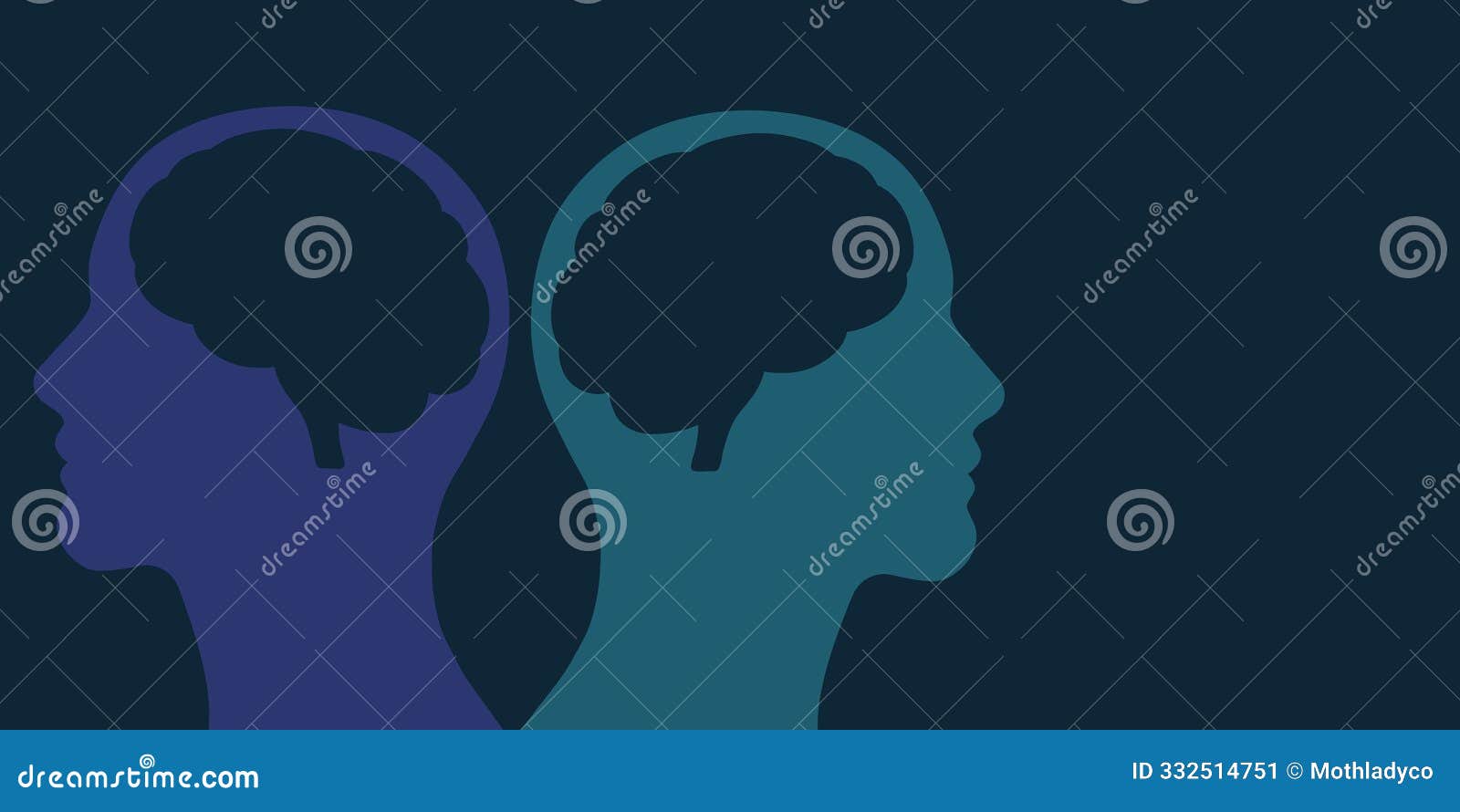 Human Thinking, Brain Illustration Vector Banner Stock Vector ...