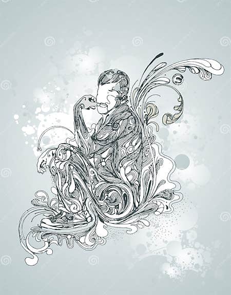 Human thinking concept stock vector. Illustration of thinking - 3831334