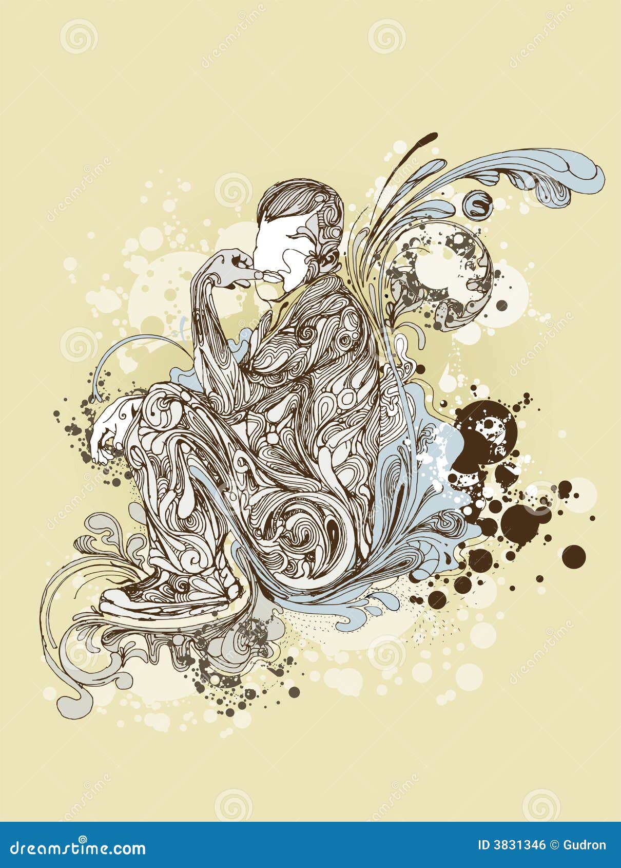 Human thinking concept stock illustration. Illustration of handled ...