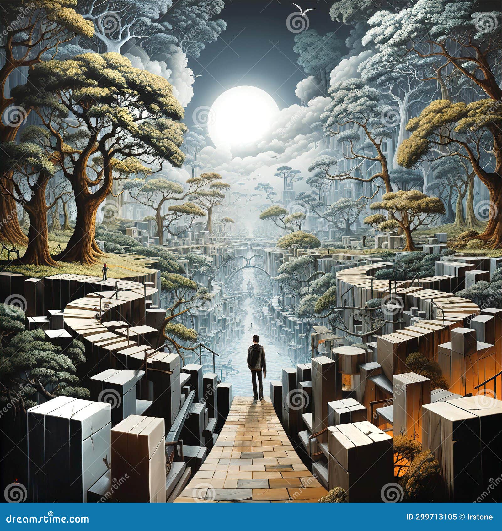 Human Thinking, Fantasy Visualisation, Stock Illustration ...