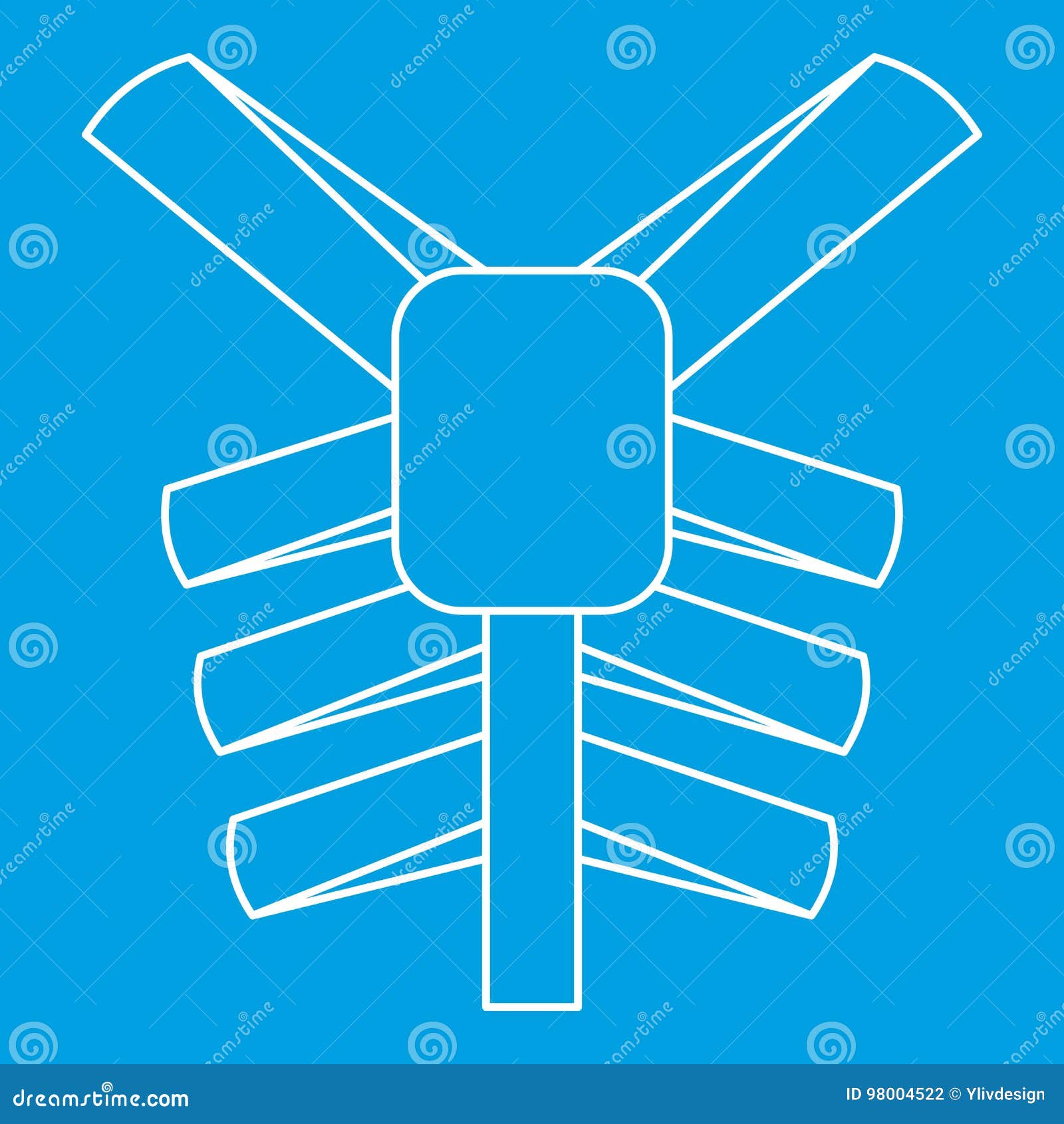 Human Thorax Icon, Outline Style Stock Vector - Illustration of human ...