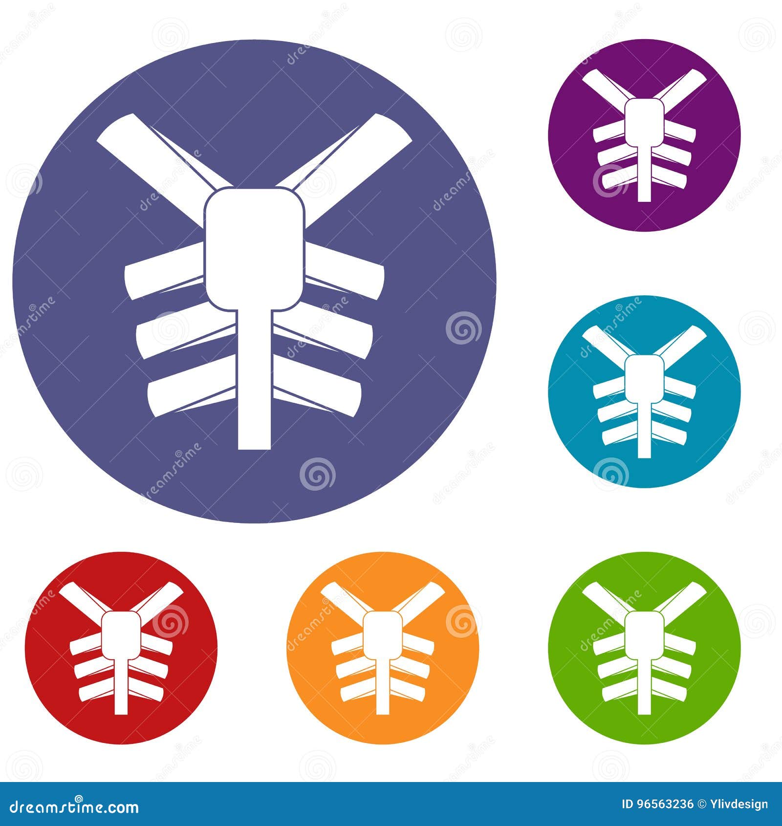 Human thorax icons set stock vector. Illustration of human - 96563236
