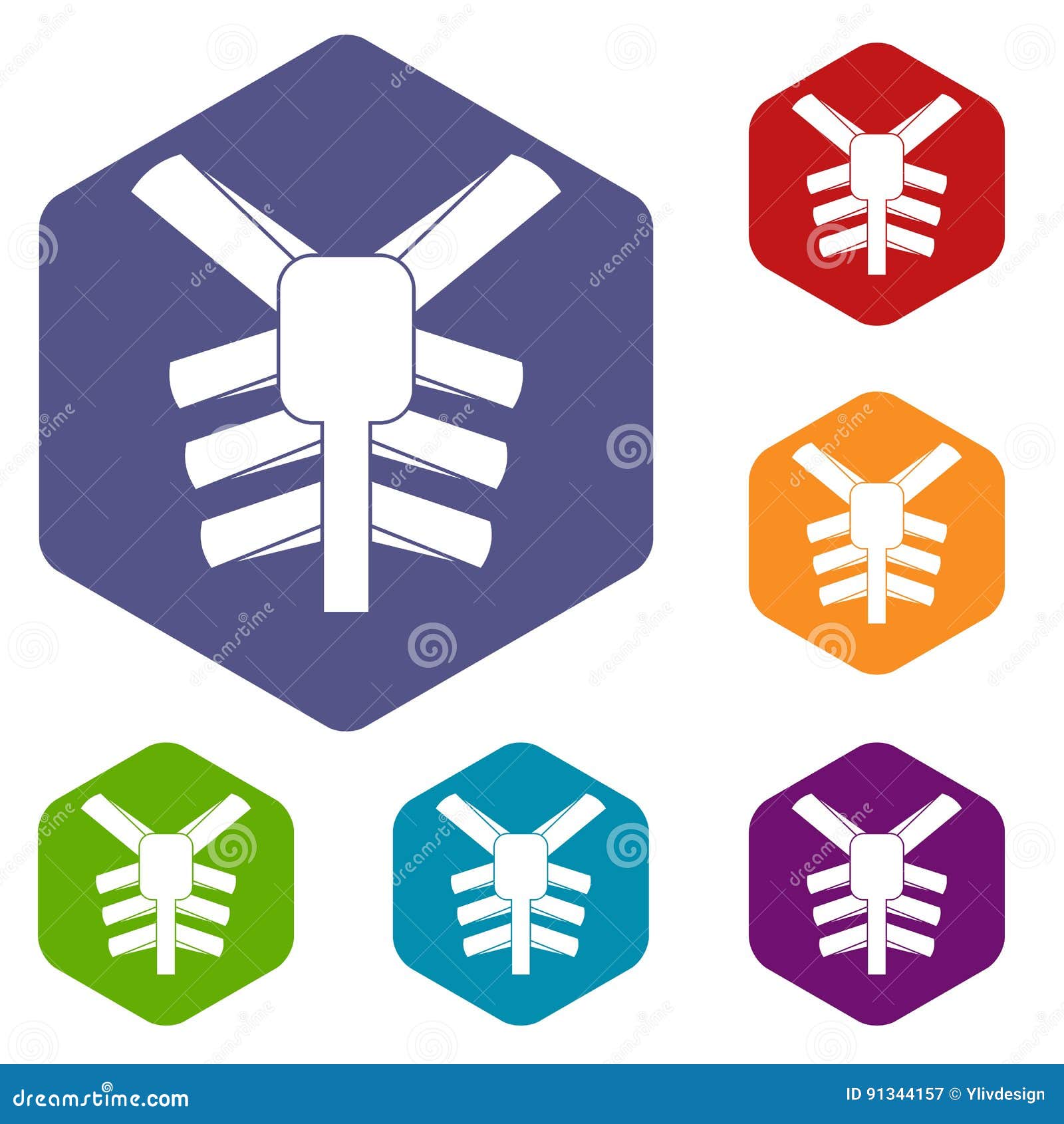 Human Thorax Icons Set Hexagon Stock Vector - Illustration of logo ...