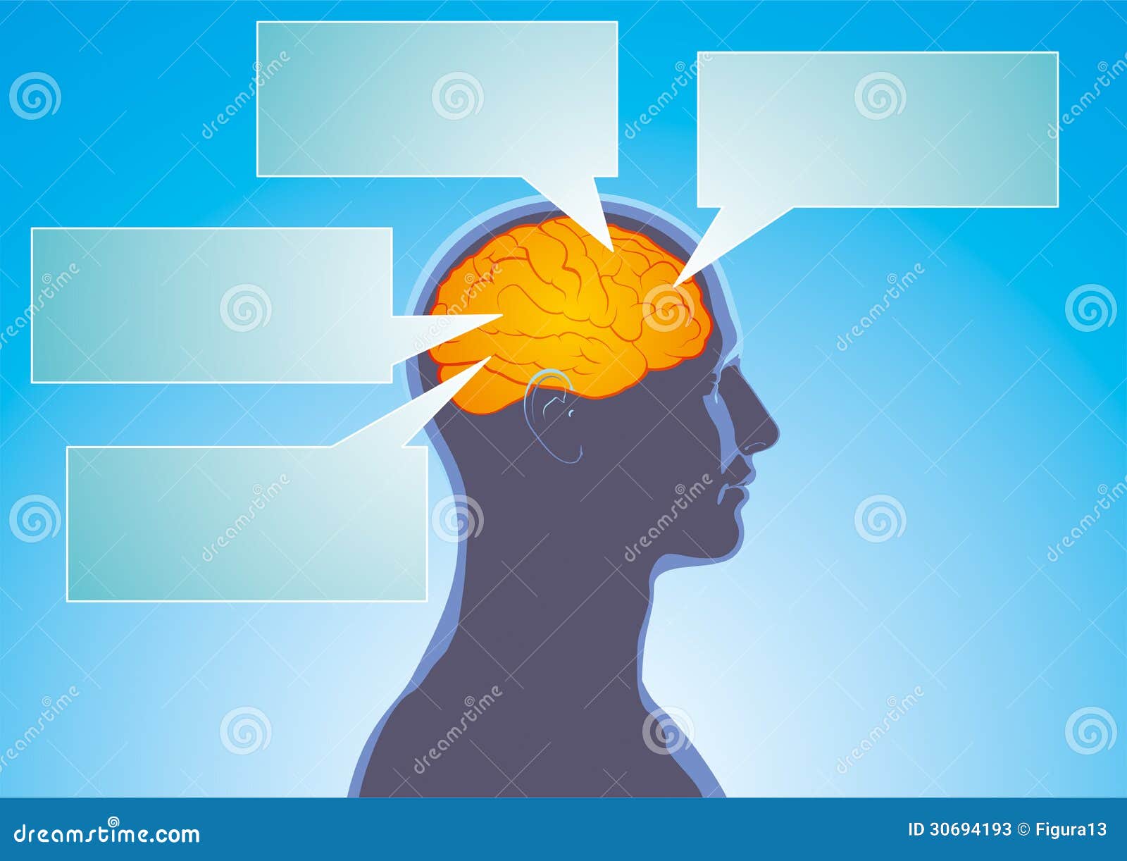 Human thoughts stock vector. Illustration of communication - 30694193