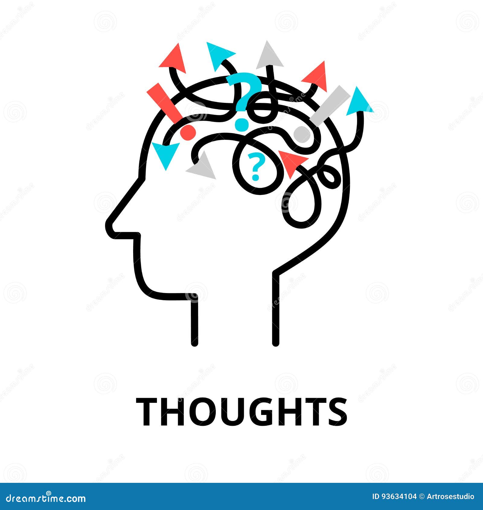 Human Thoughts, Thinking, Psychology And Intelligence Abstract Concept ...