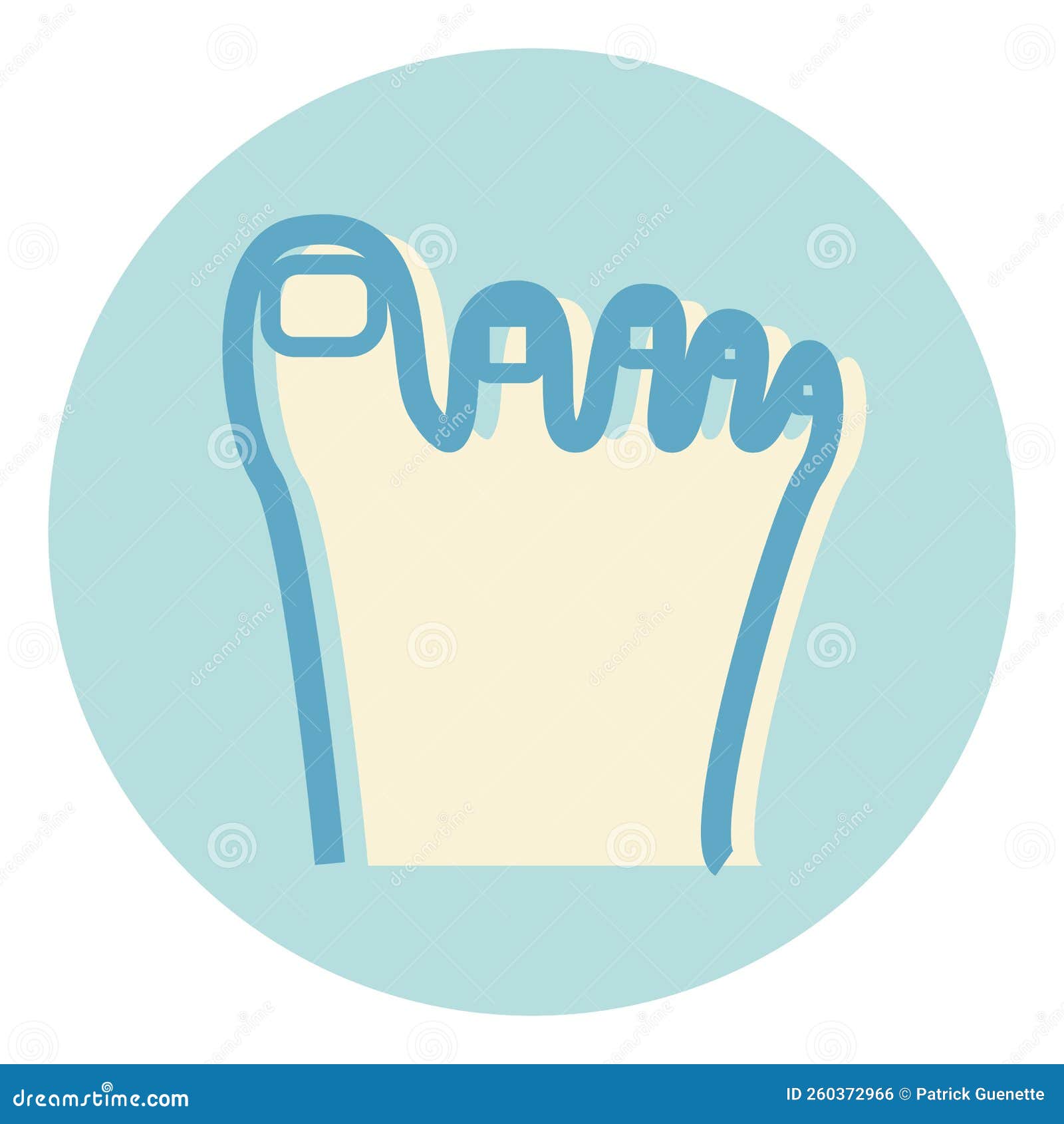 Human toes, icon stock vector. Illustration of girl - 260372966
