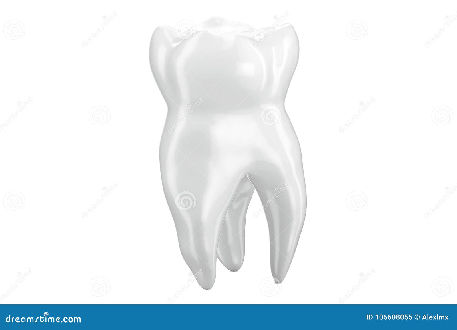 Human Tooth Closeup, 3D Rendering Stock Illustration - Illustration of ...