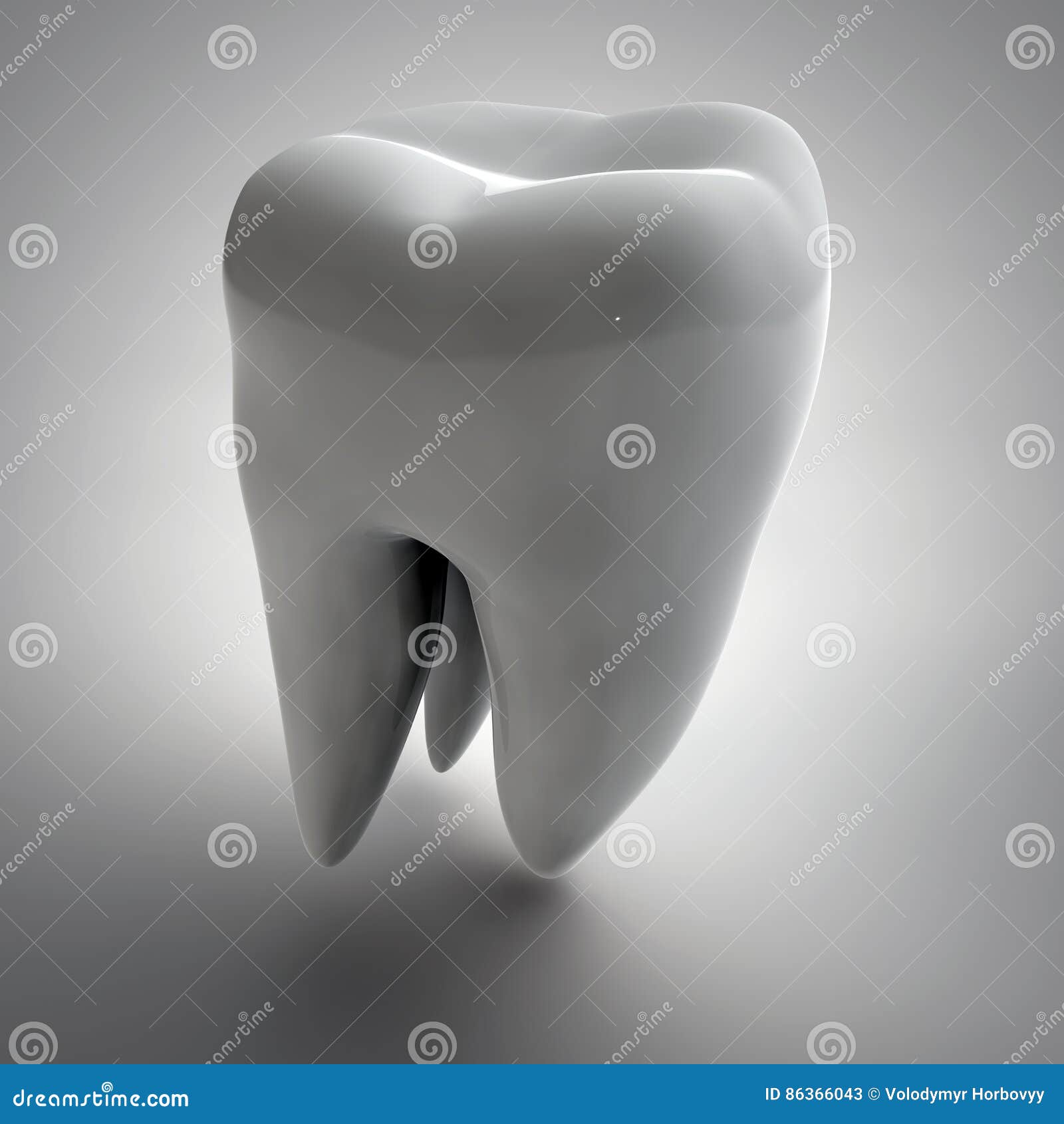 Human tooth 3D render stock illustration. Illustration of background ...