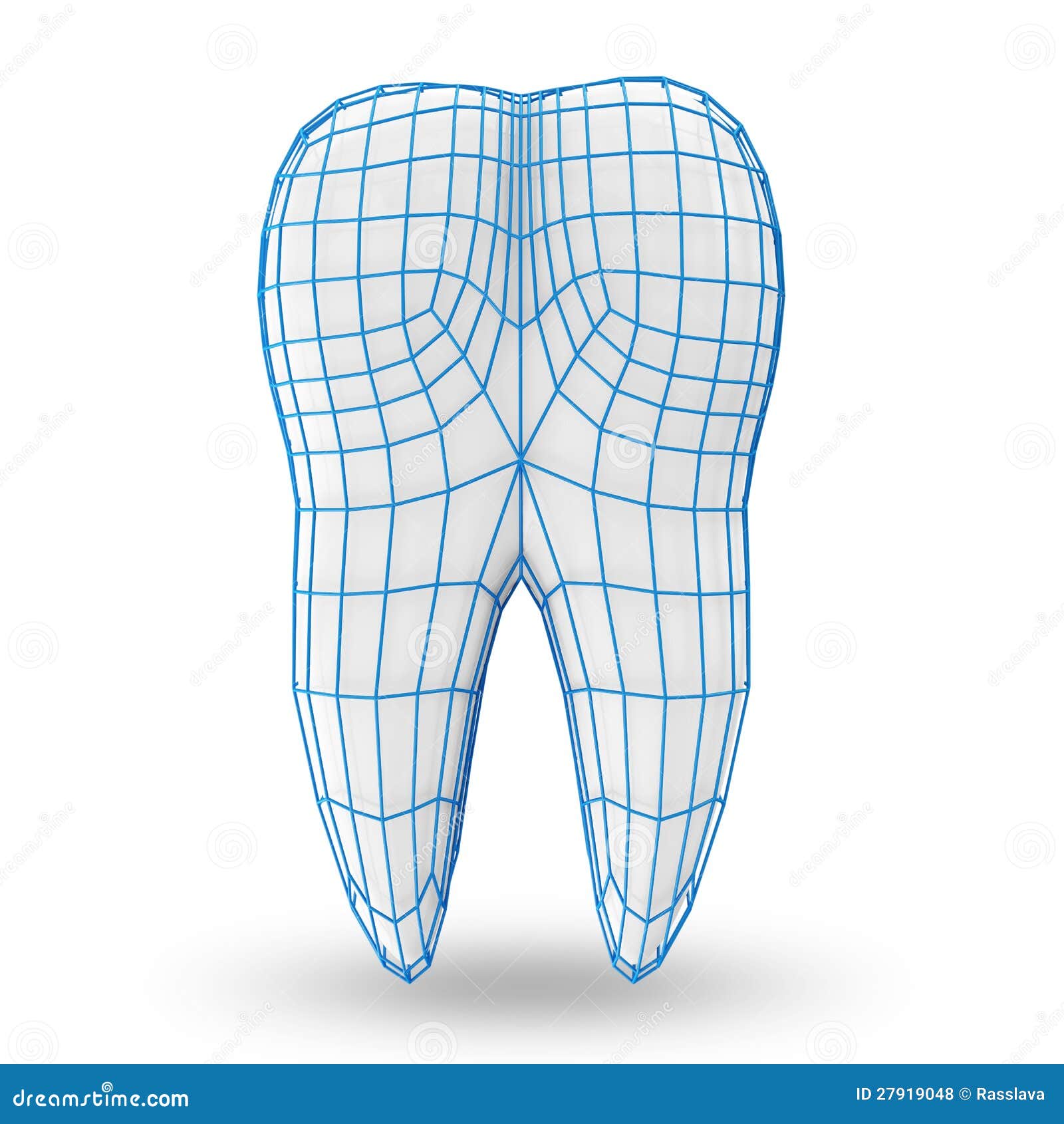Human Tooth with Grid stock illustration. Illustration of anatomy ...