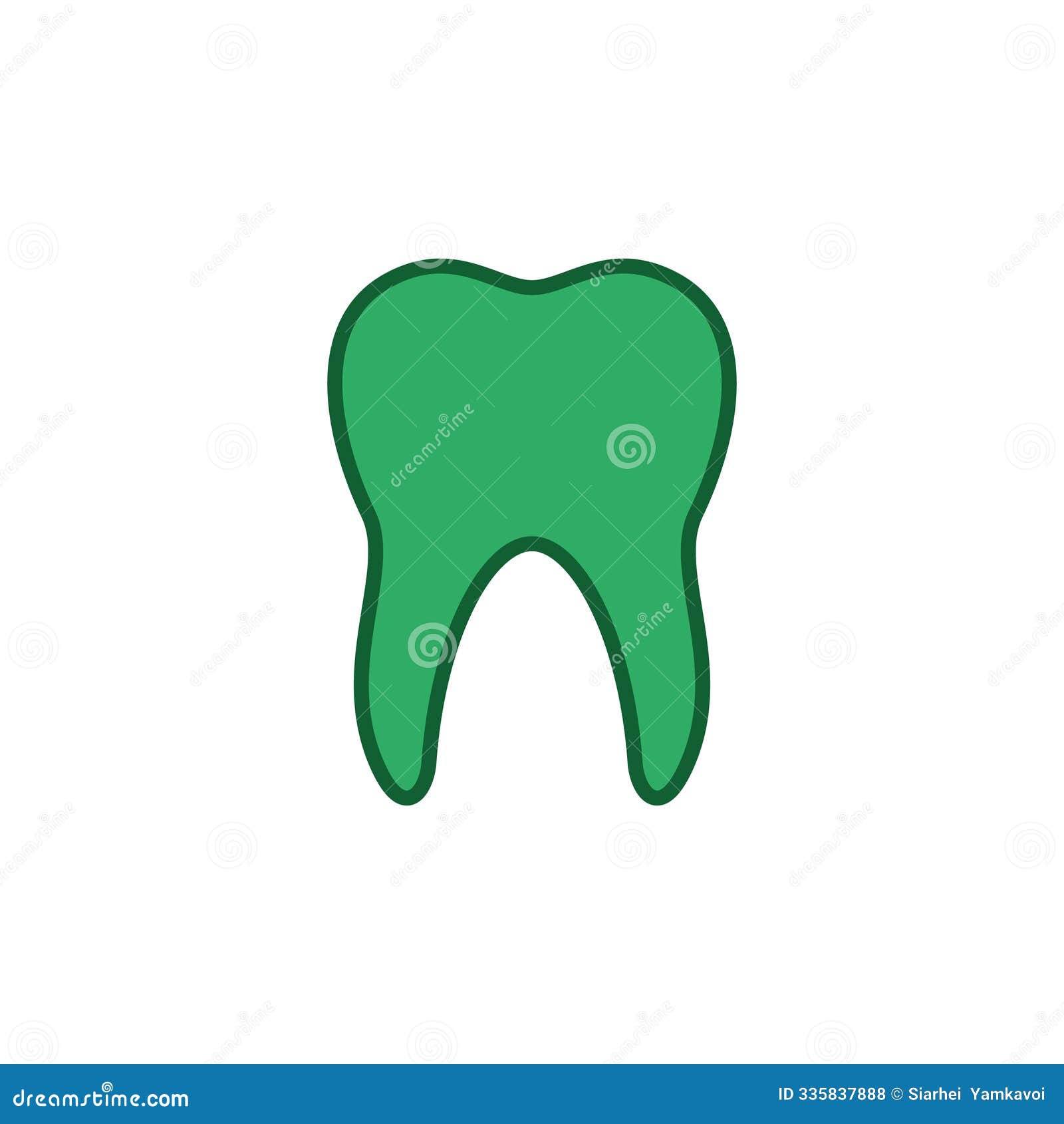Human Tooth Logo in Green. Color Vector Illustration Stock Vector ...