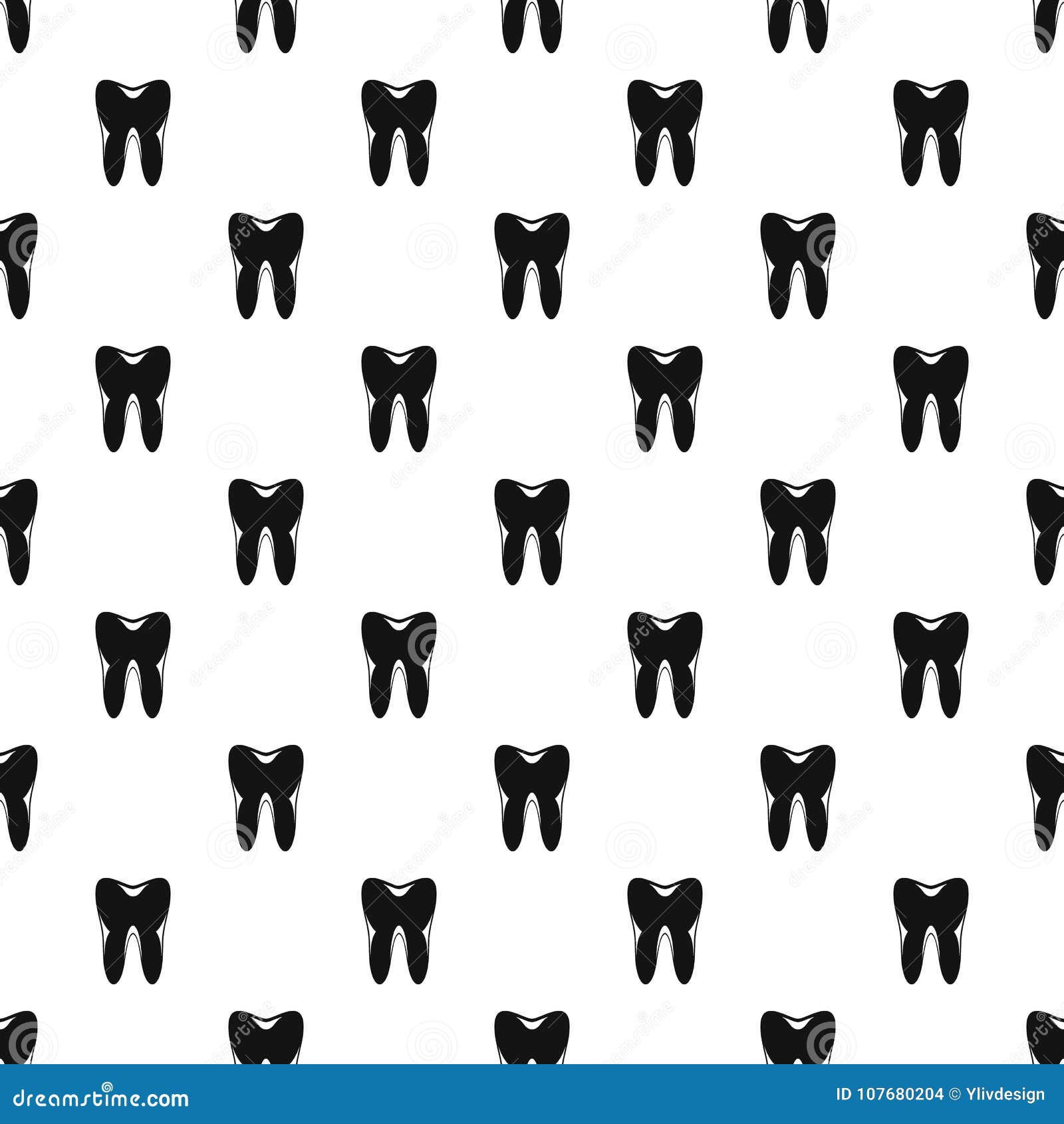 Human tooth pattern vector stock vector. Illustration of dental - 107680204