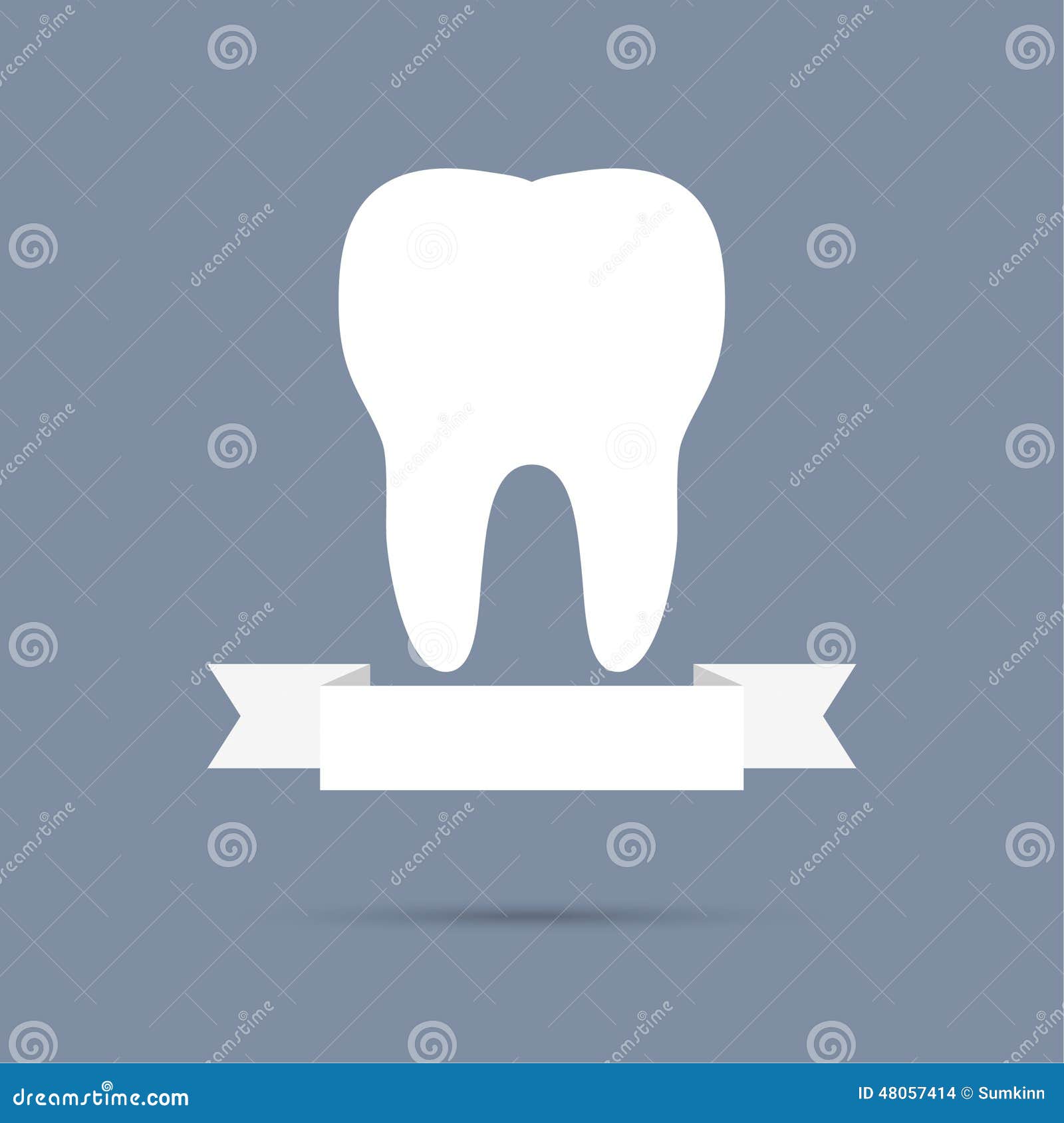 Human Tooth With A Ribbon. Vector Illustration | CartoonDealer.com ...