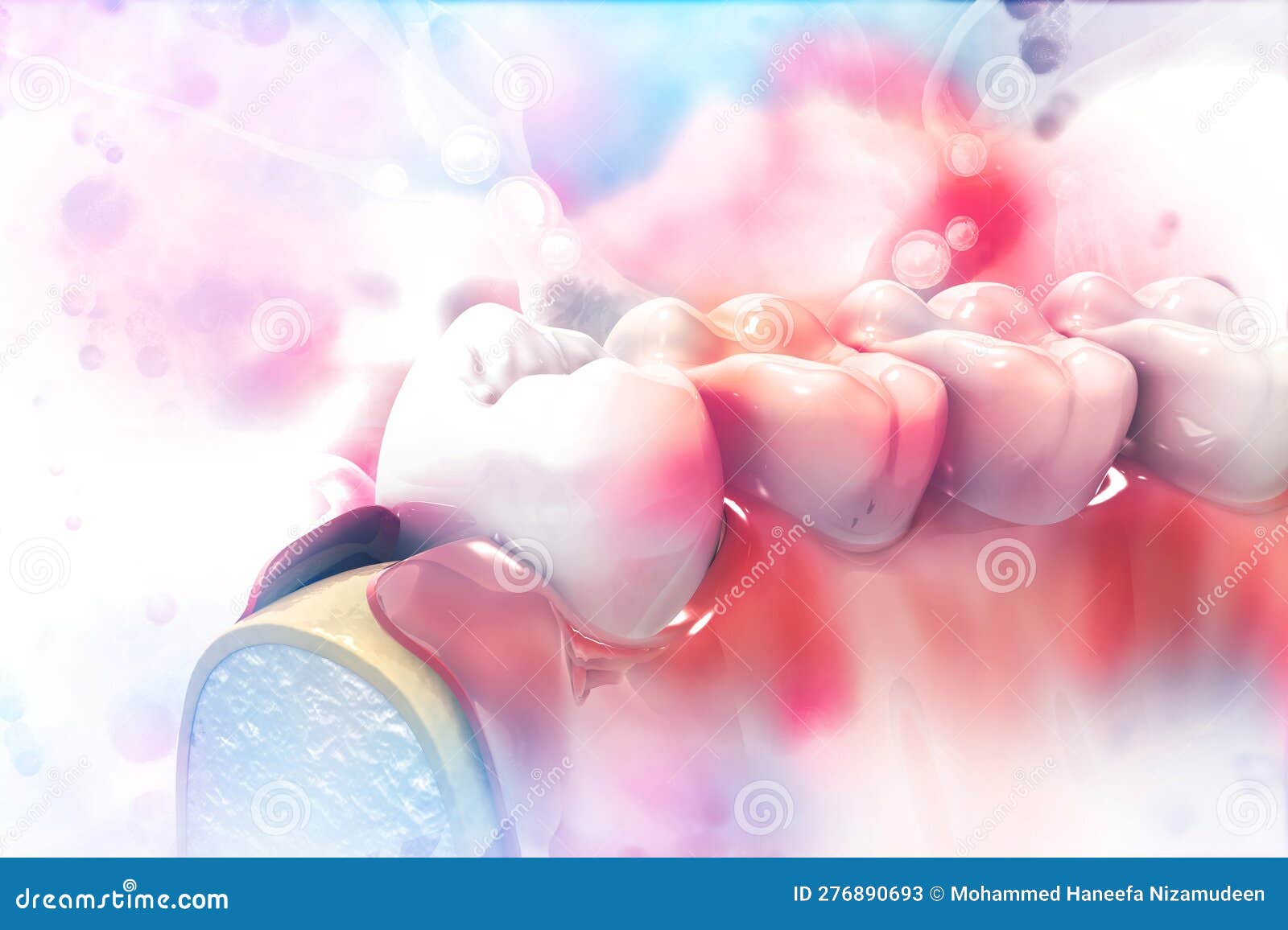 Human Tooth on Scientific Background Stock Illustration - Illustration ...