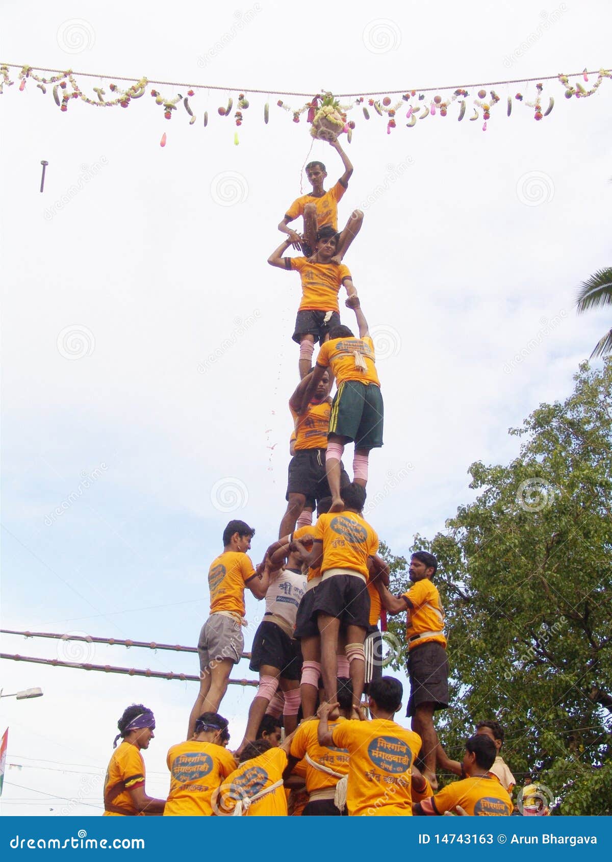 Human Tower editorial stock photo. Image of celebration - 14743163