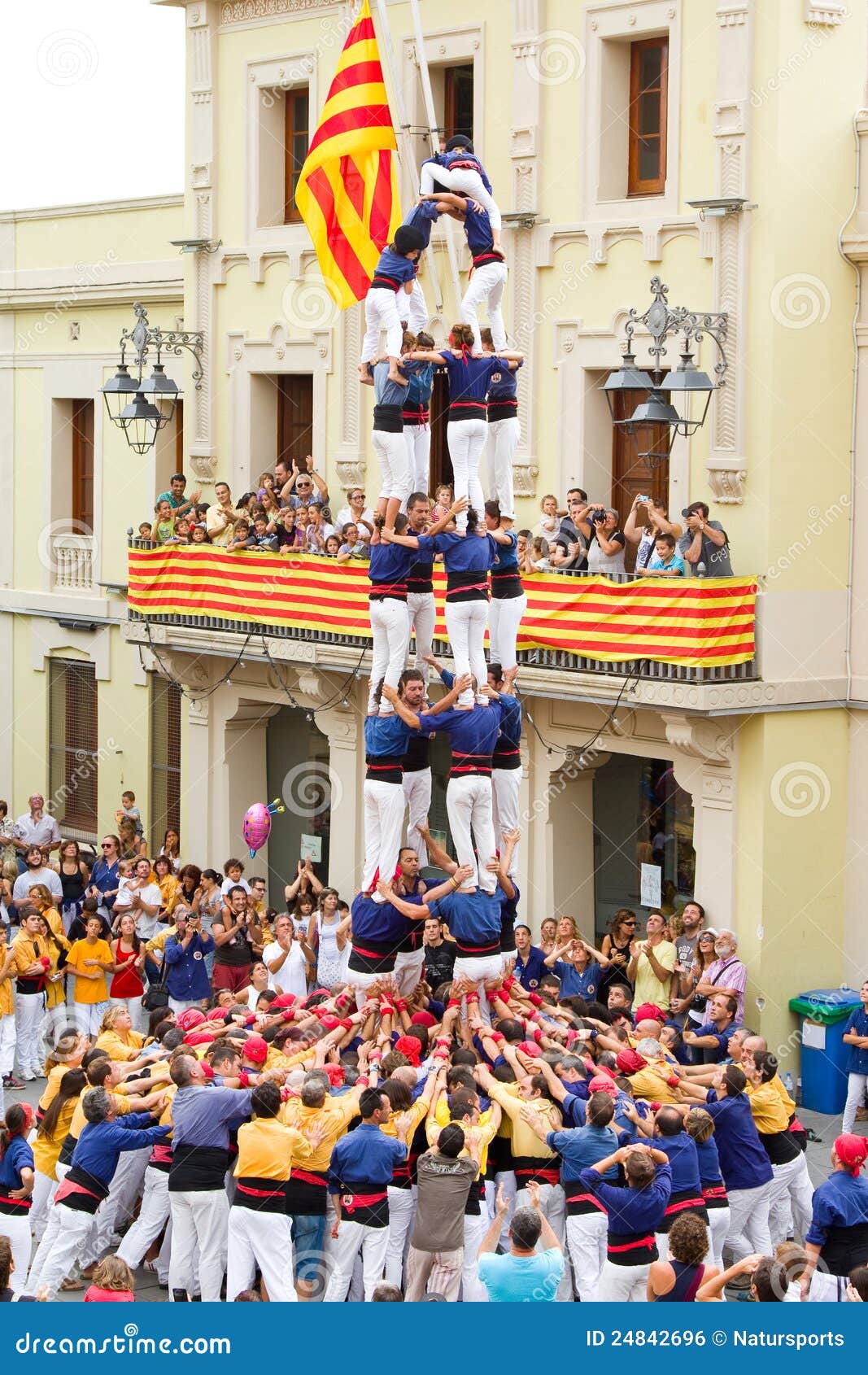 Human tower editorial photo. Image of castell, climbing - 24842696