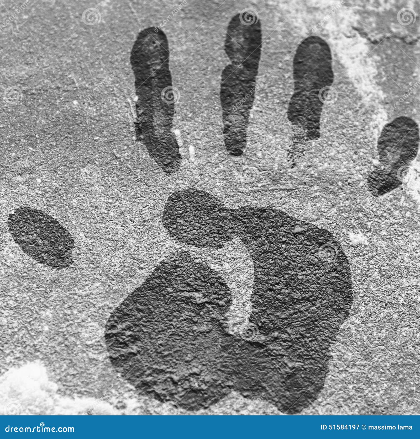 Human trace stock image. Image of cement, fingerprint - 51584197