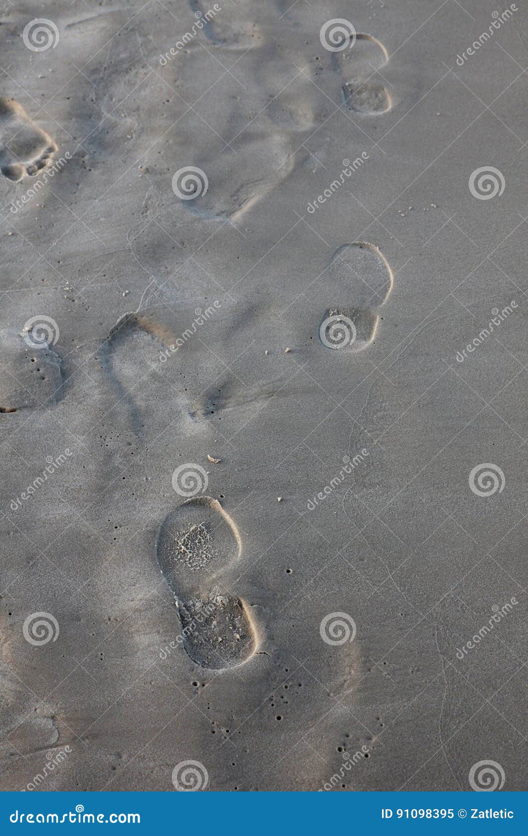 Human trace on sand stock image. Image of footprints - 91098395