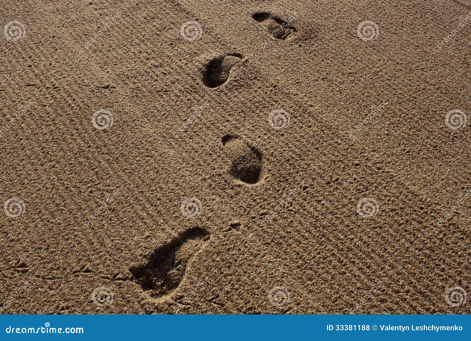 Human traces on sand stock photo. Image of summer, gold - 33381188