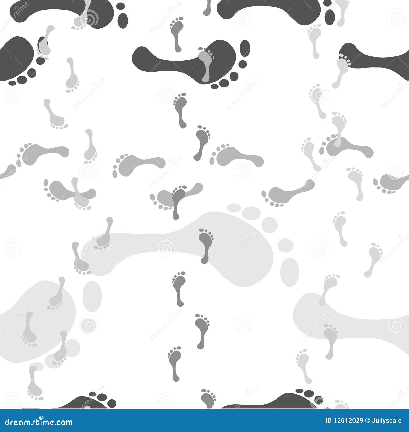 Human tracks. stock vector. Illustration of footprint - 12612029