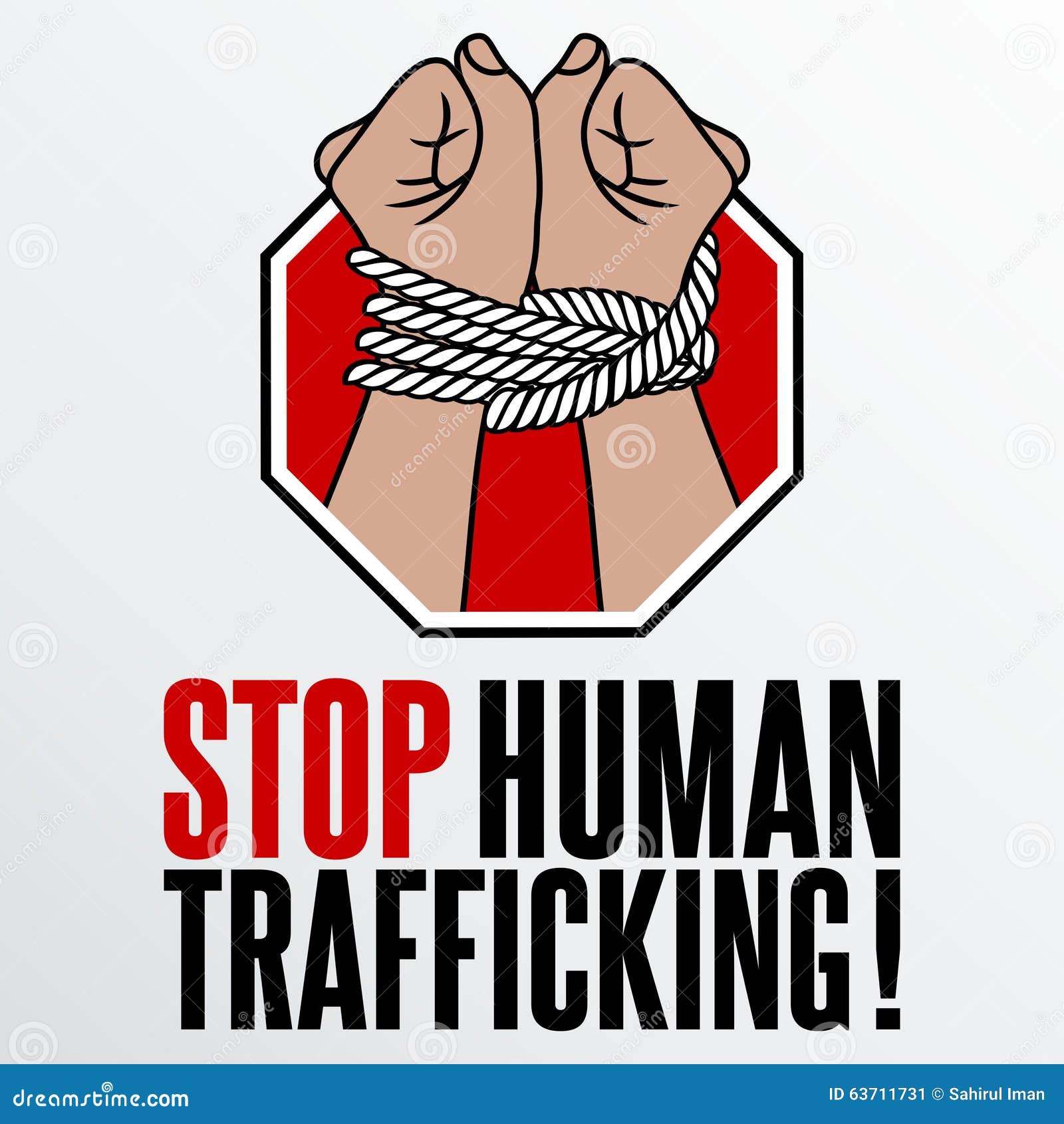 Human Trafficking Vector Template Stock Vector - Illustration of ...