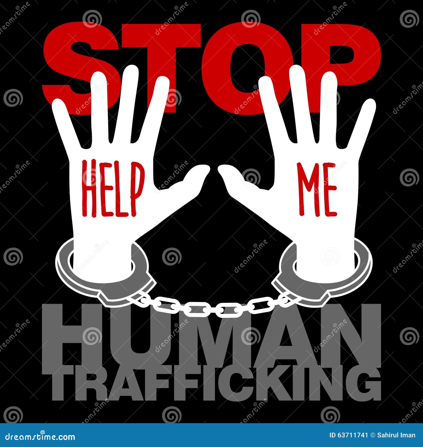 Human Trafficking Vector Template Stock Vector - Illustration of ...