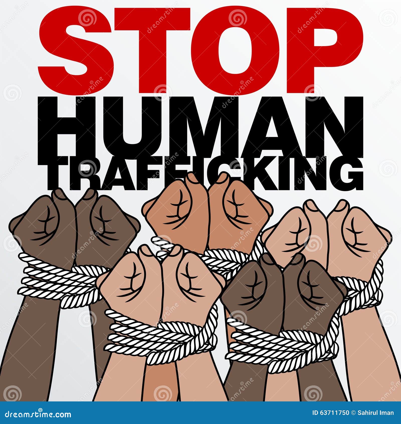 Human Trafficking Vector Template Stock Vector - Illustration of ...
