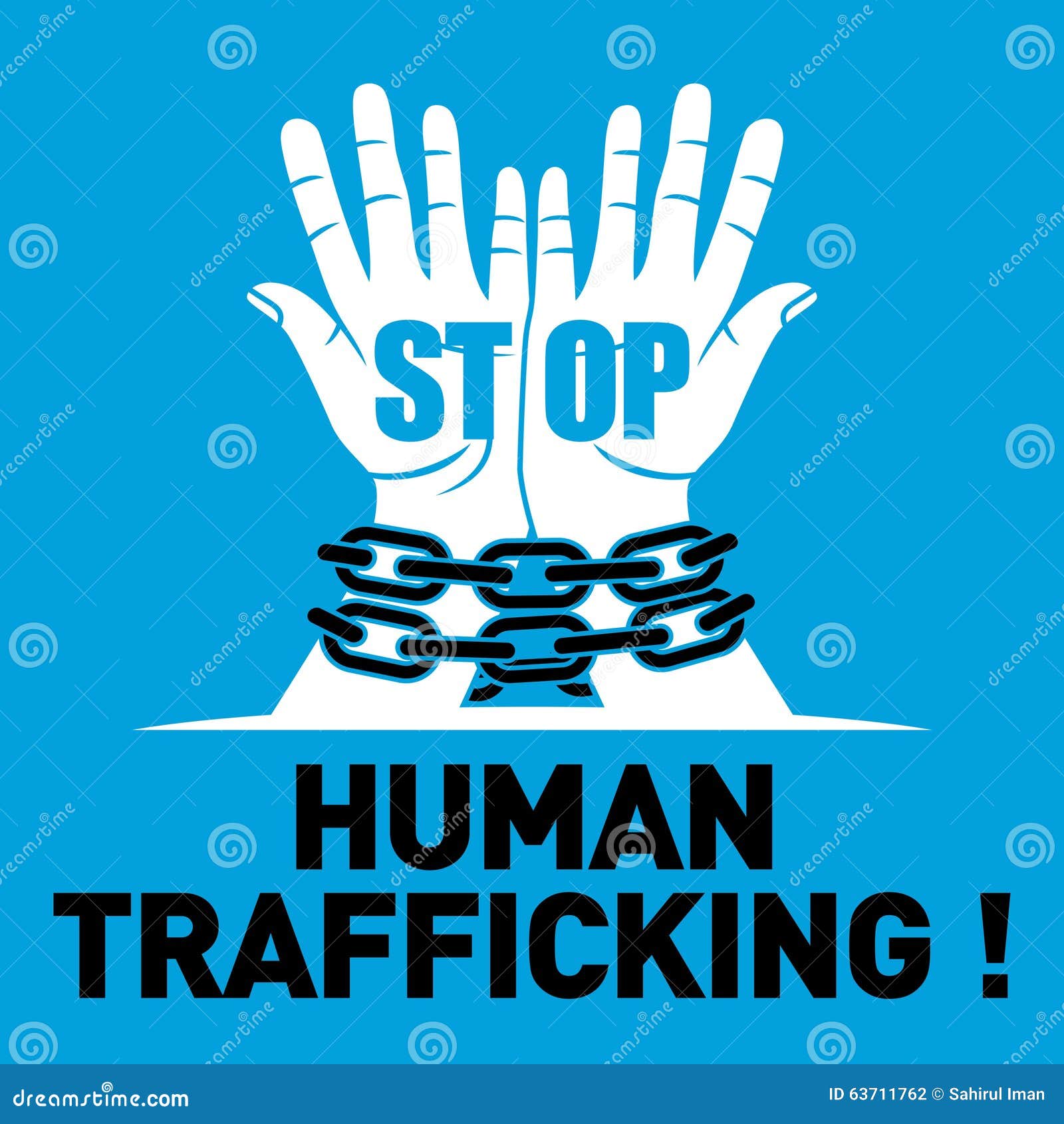 Human Trafficking Vector Template Stock Vector - Illustration of labor ...
