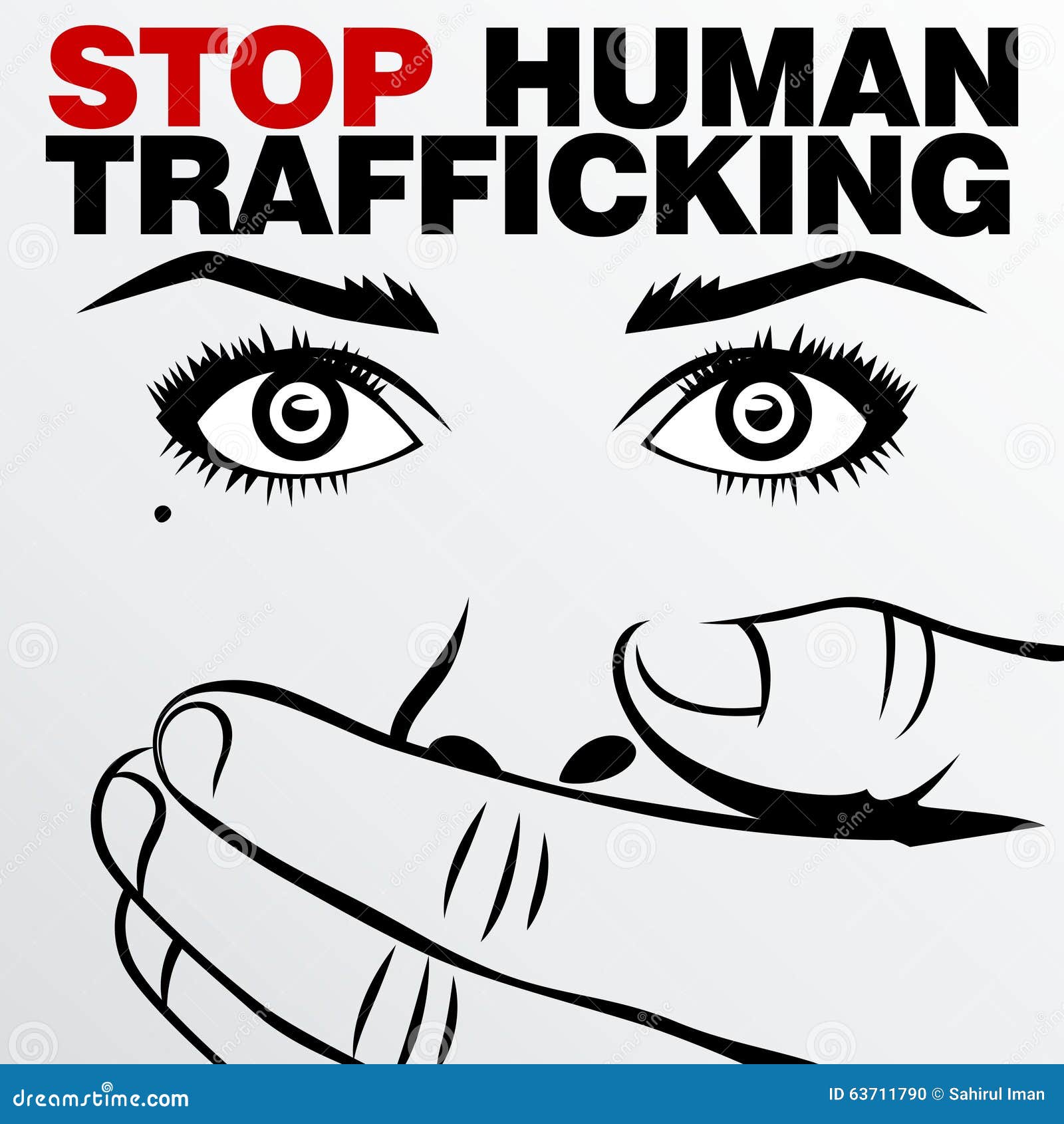 Human Trafficking Vector Template Stock Vector - Illustration of civil ...