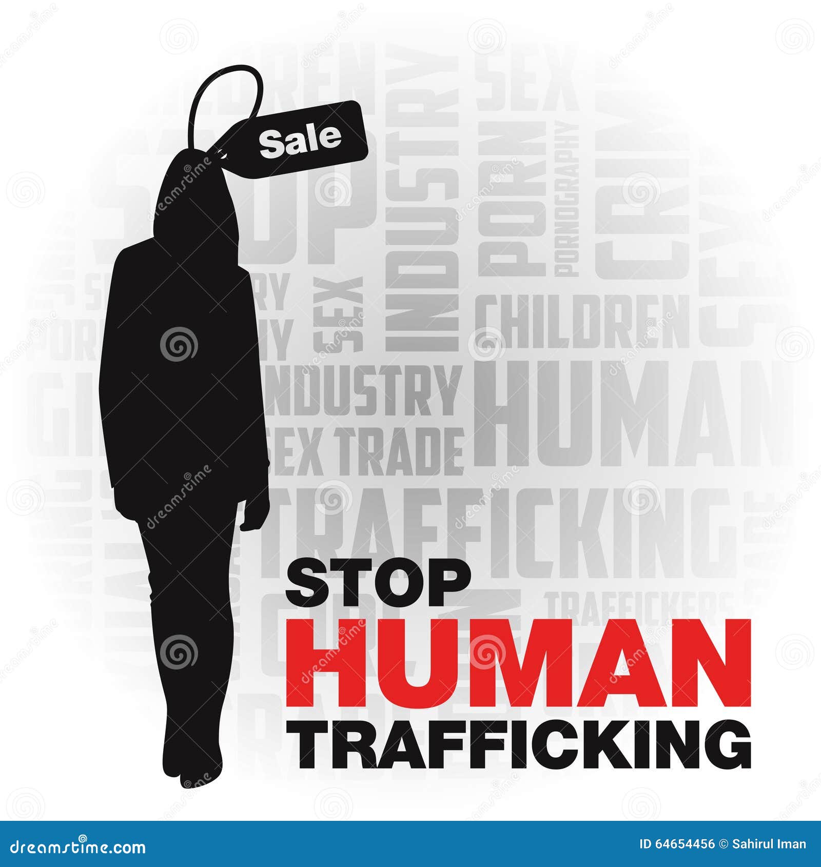Human Trafficking Vector Template Stock Illustration - Illustration of ...