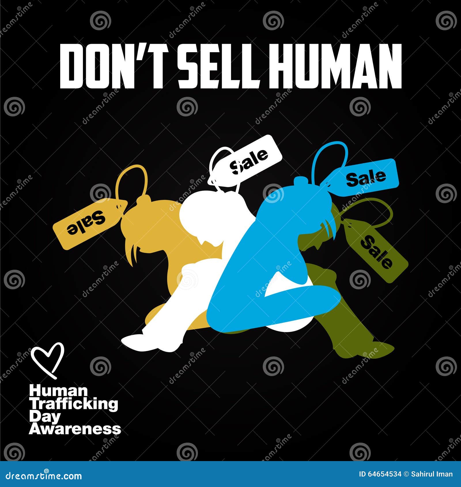 Human Trafficking Vector Template Stock Illustration - Illustration of ...