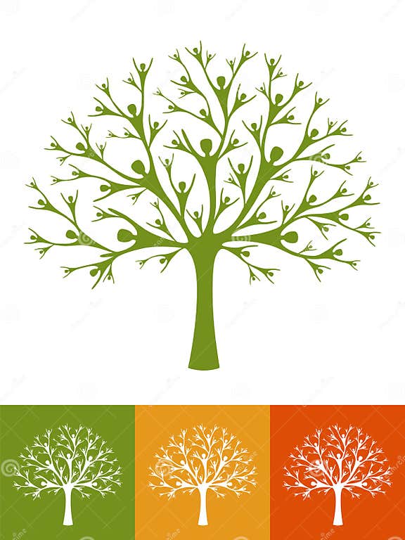 Human tree stock vector. Illustration of community, assistance - 28303494