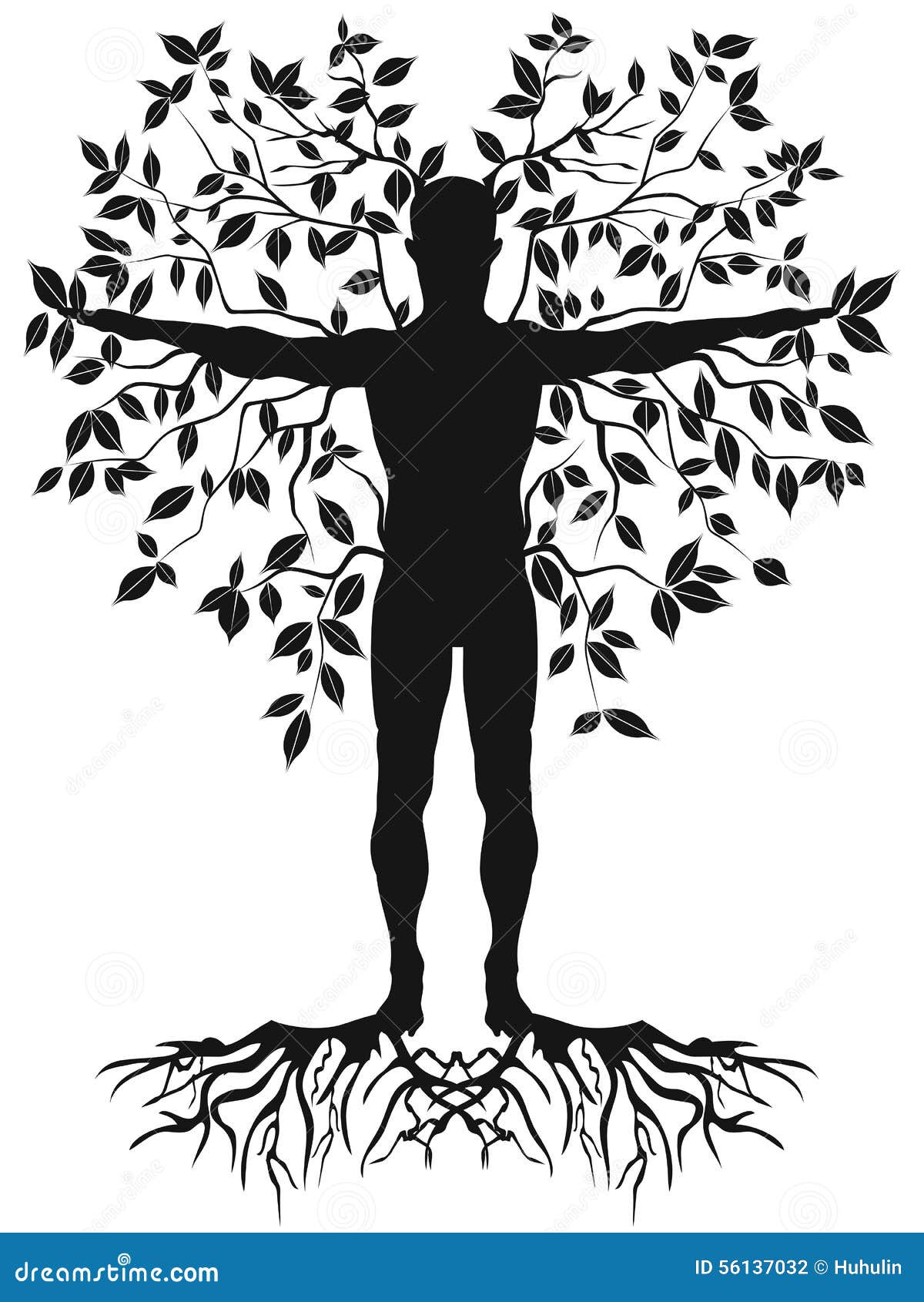 Human tree stock vector. Illustration of body, environment - 56137032