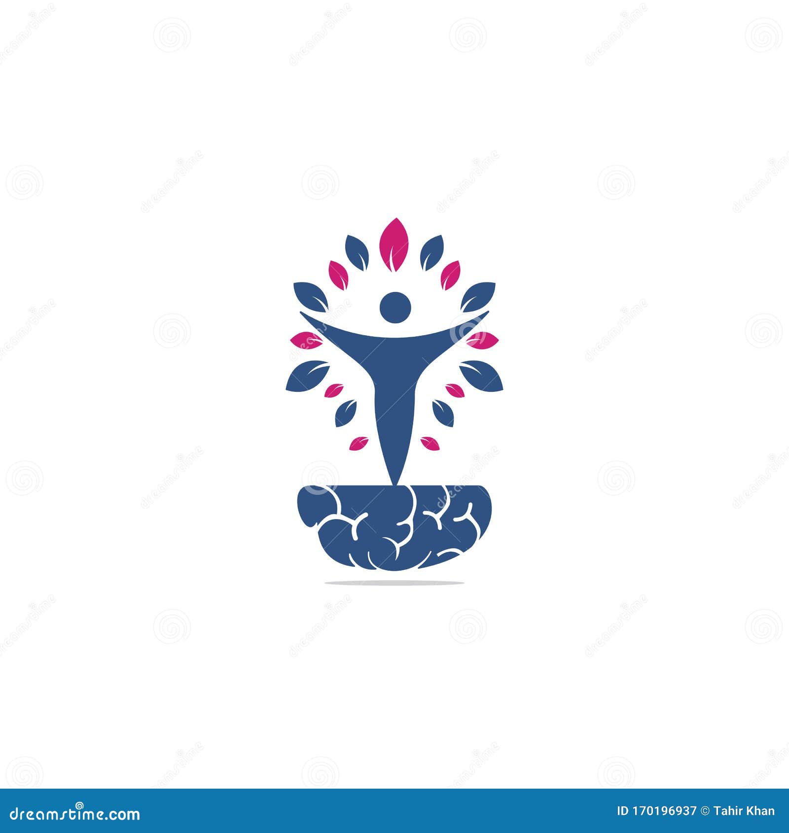 Human Tree and Brain Vector Logo Design Stock Illustration ...