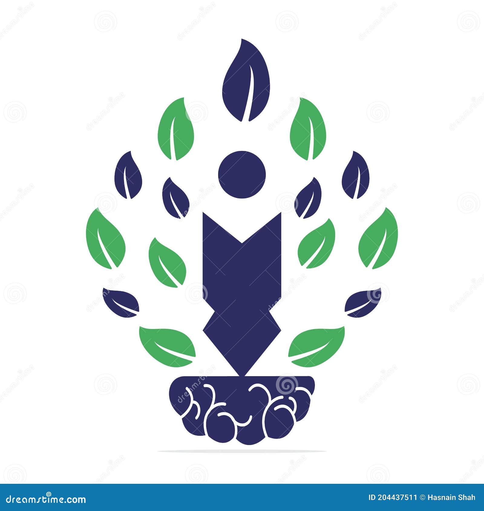 Human Tree and Brain Vector Logo Design. Stock Vector - Illustration of ...