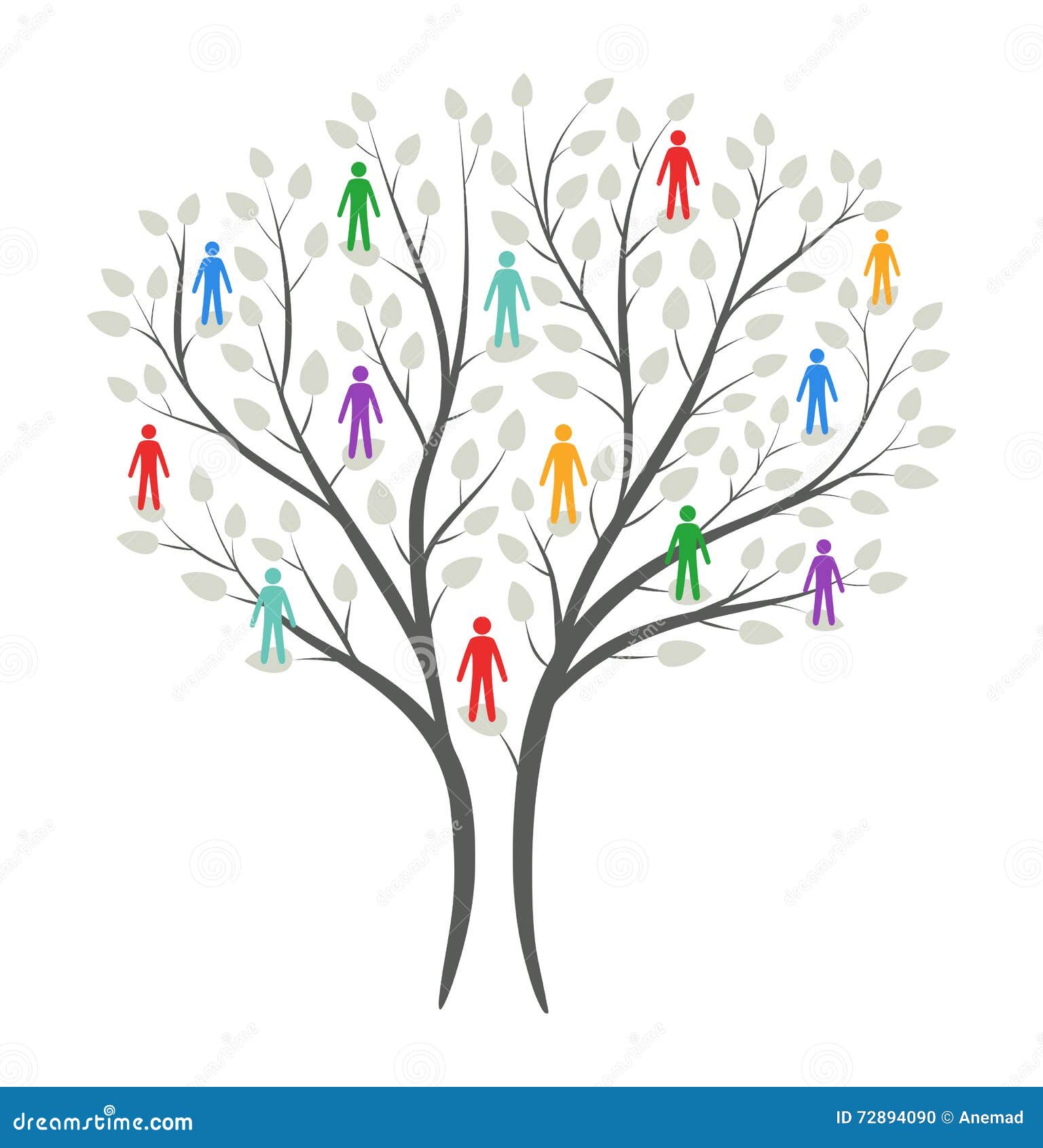 Human tree stock vector. Illustration of plant, human - 72894090