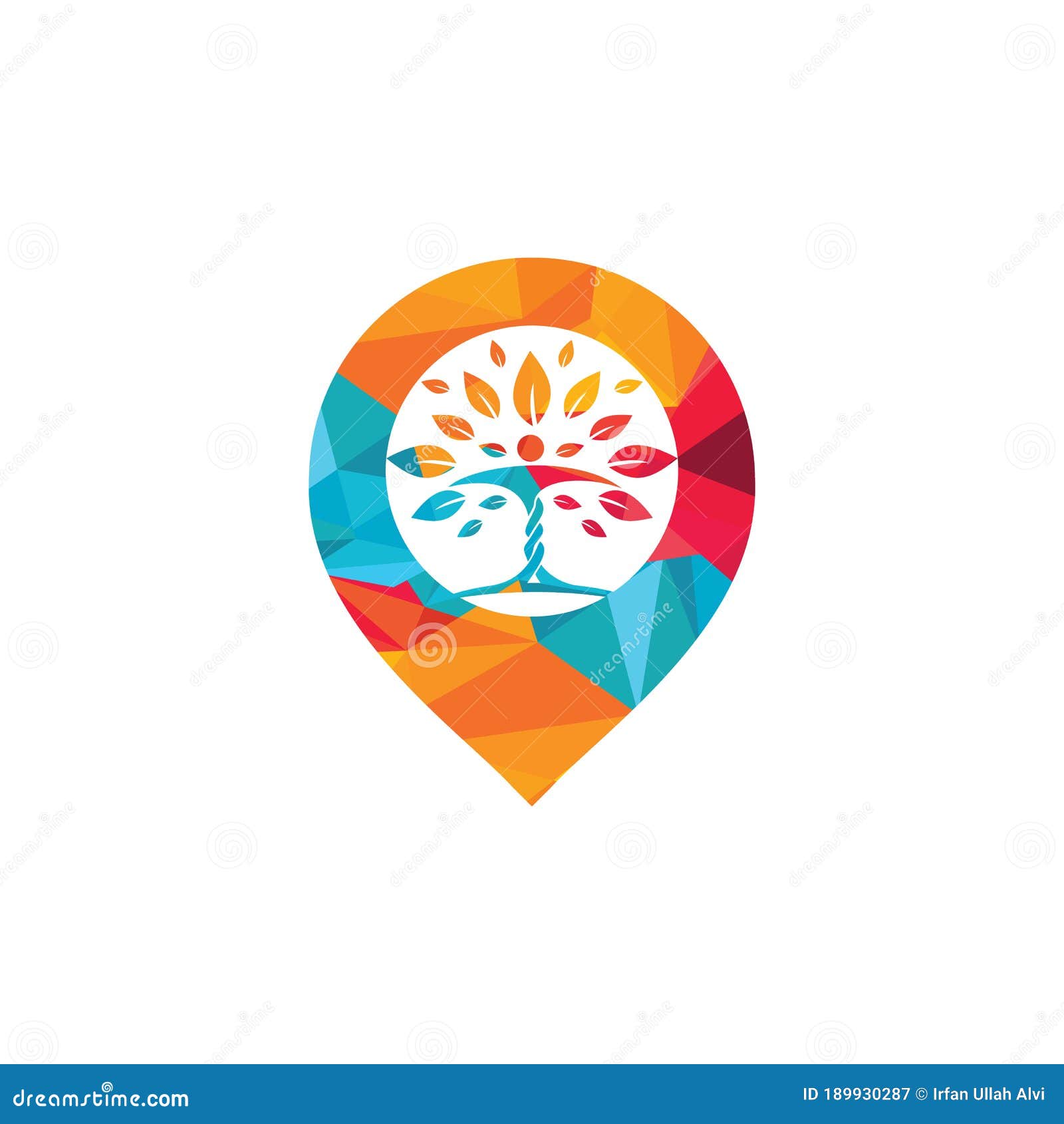 GPS Human Tree Vector Logo Design. Stock Vector - Illustration of point ...