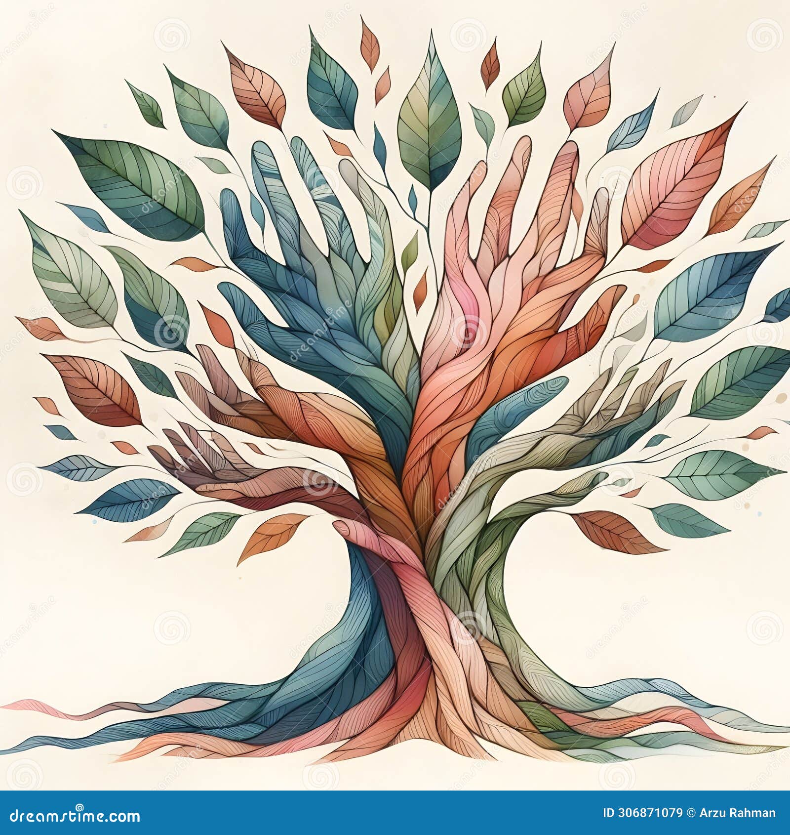 Human and tree stock illustration. Illustration of tree - 306871079