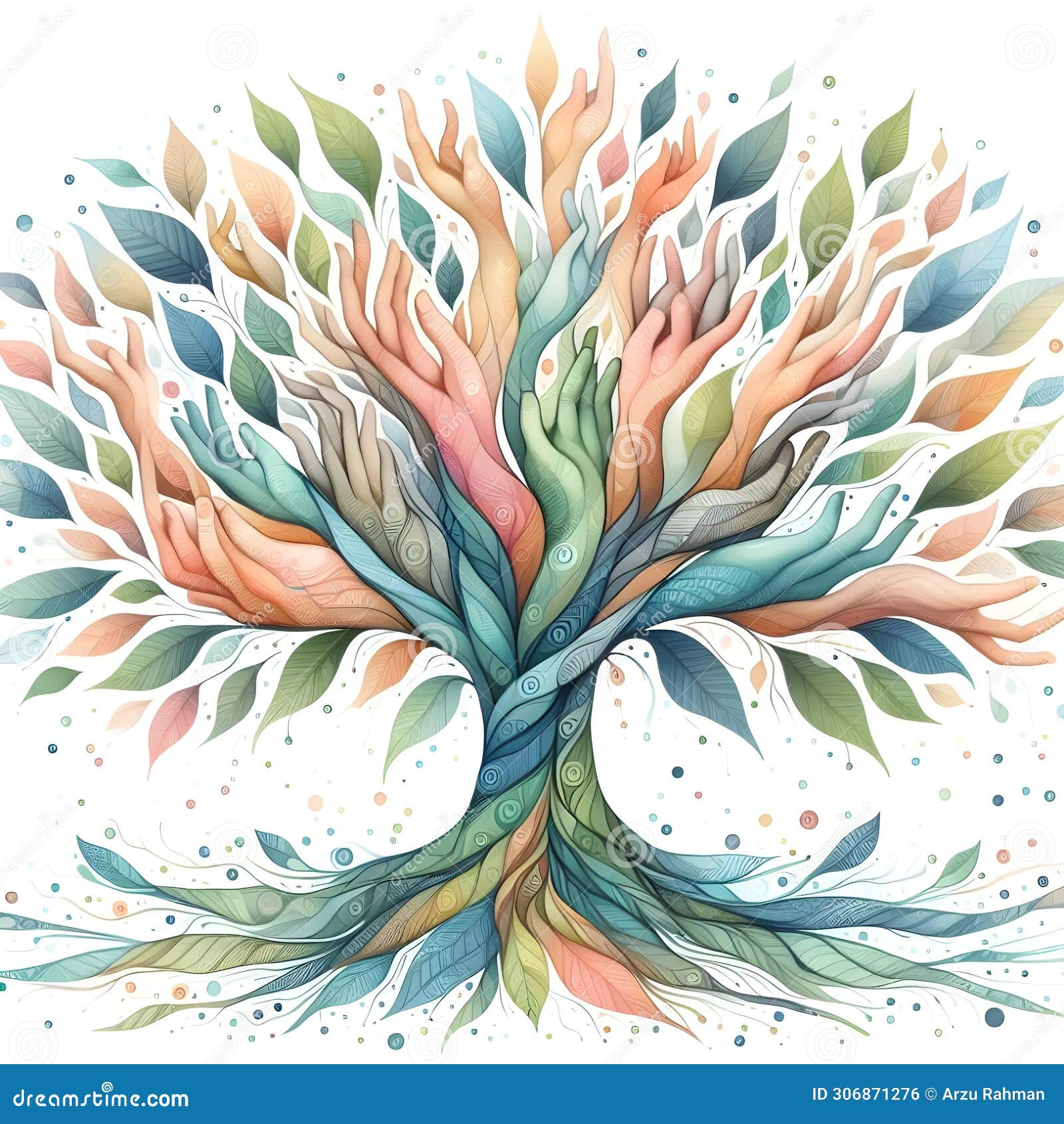 Human and tree stock illustration. Illustration of branch - 306871276