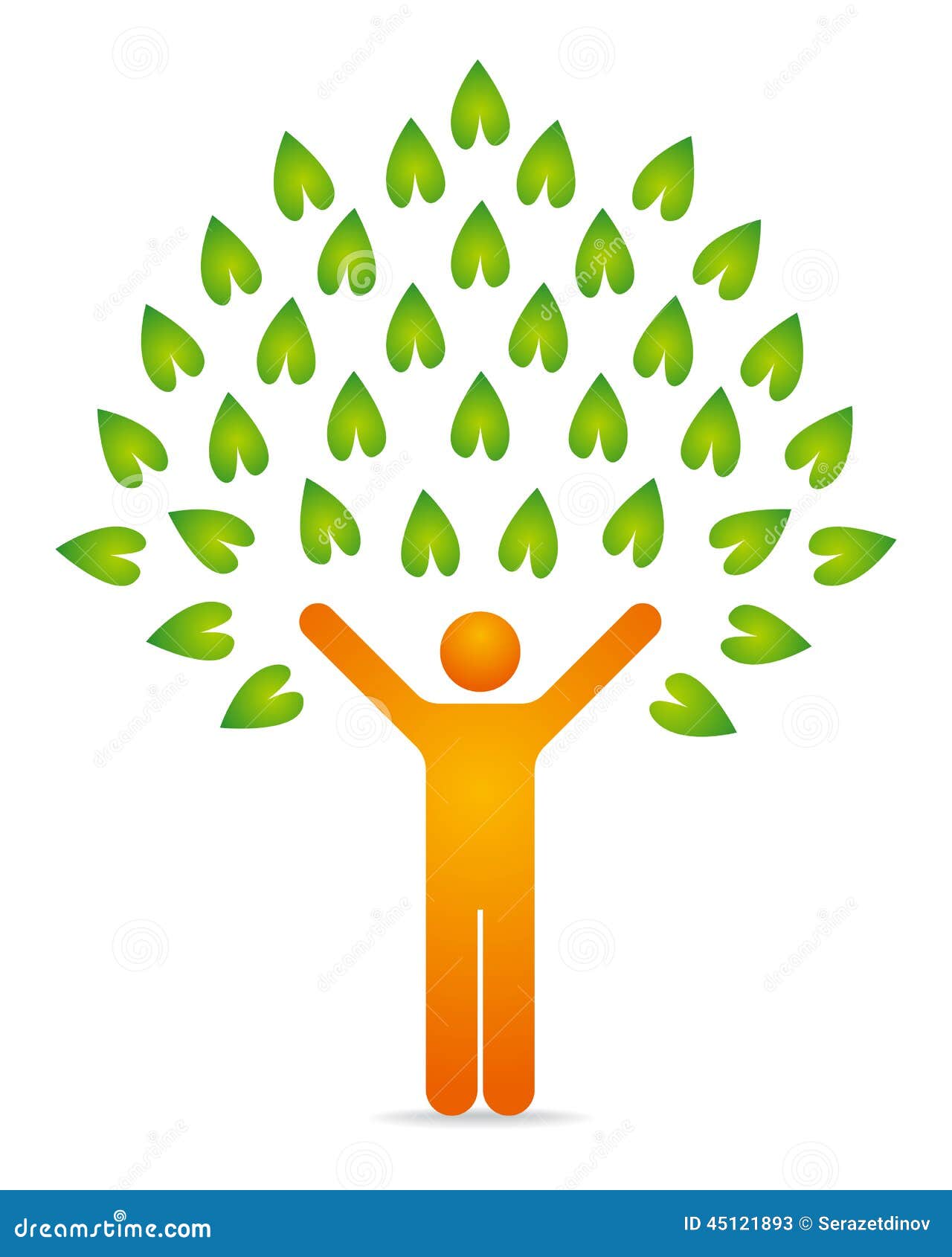 Human tree stock vector. Illustration of logo, green - 45121893