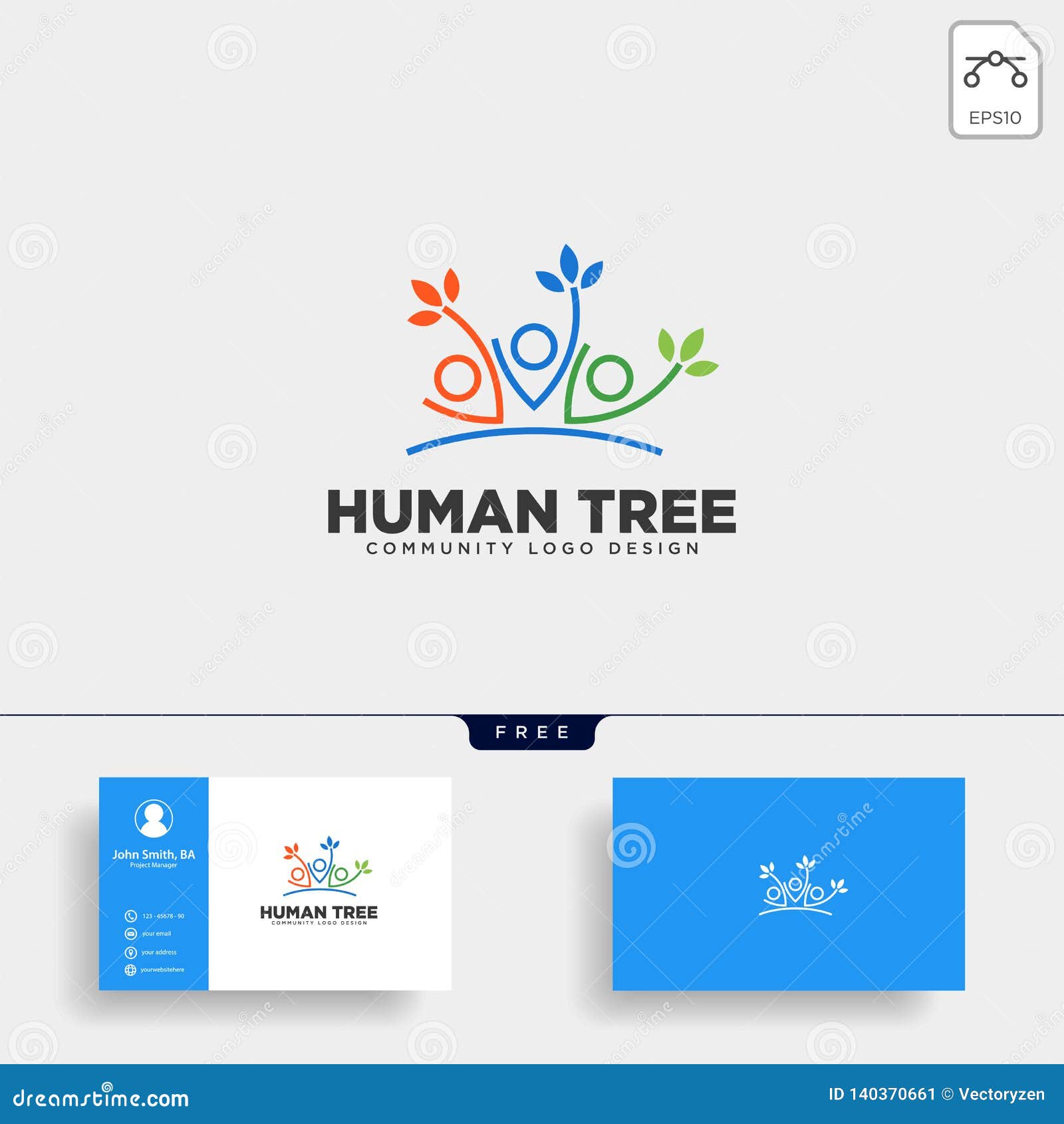 Human Tree Leaf Community Logo Template Illustration Icon Element Stock ...