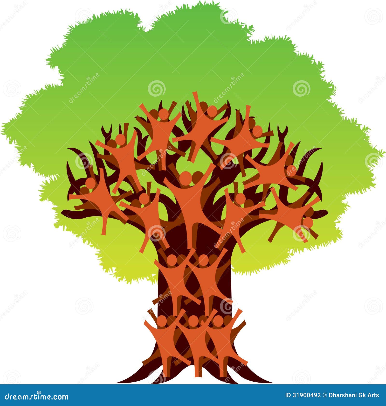 Human Tree Logo Vector Design | CartoonDealer.com #180196206