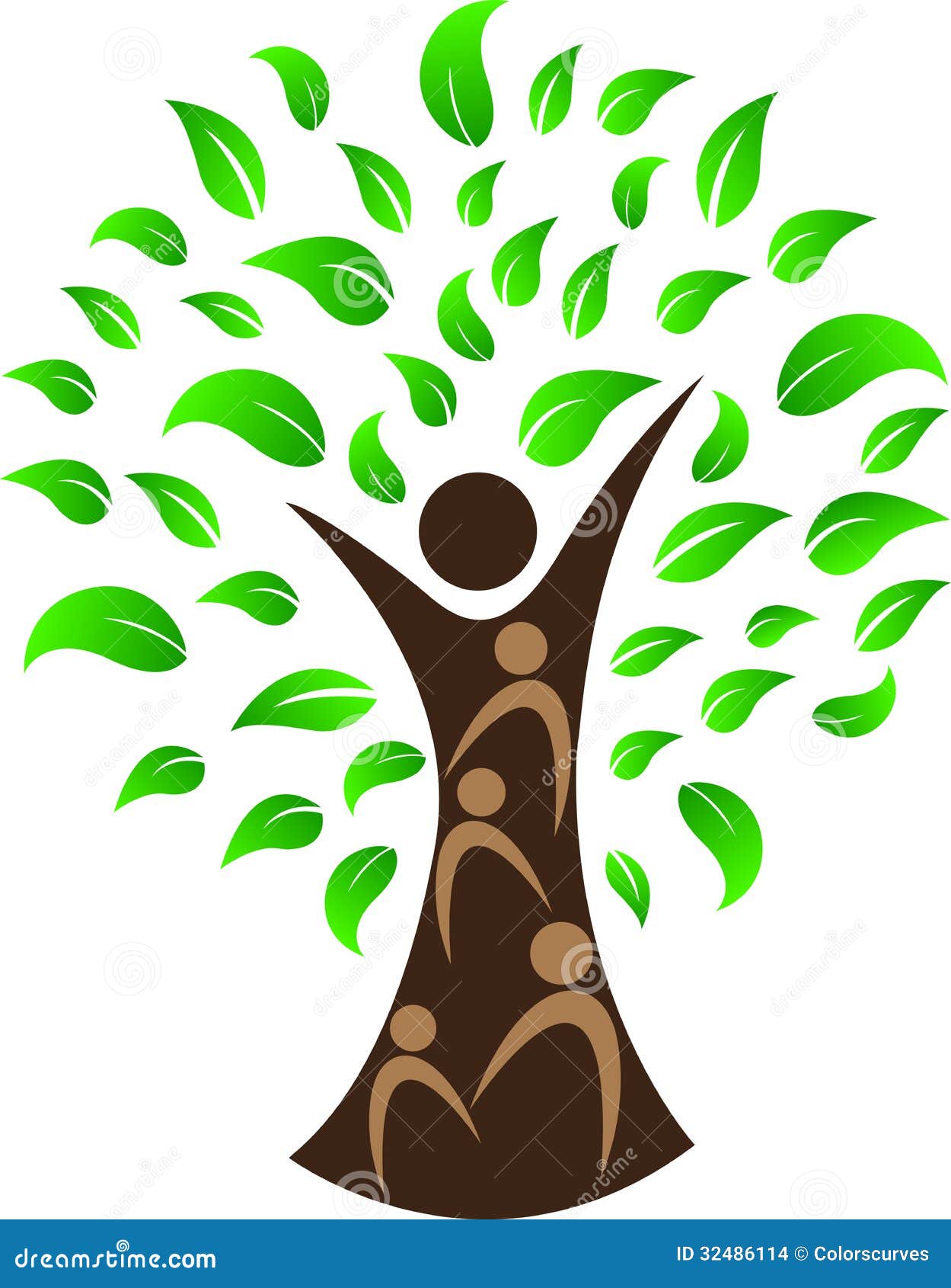 Human tree stock vector. Illustration of children, environmental - 32486114
