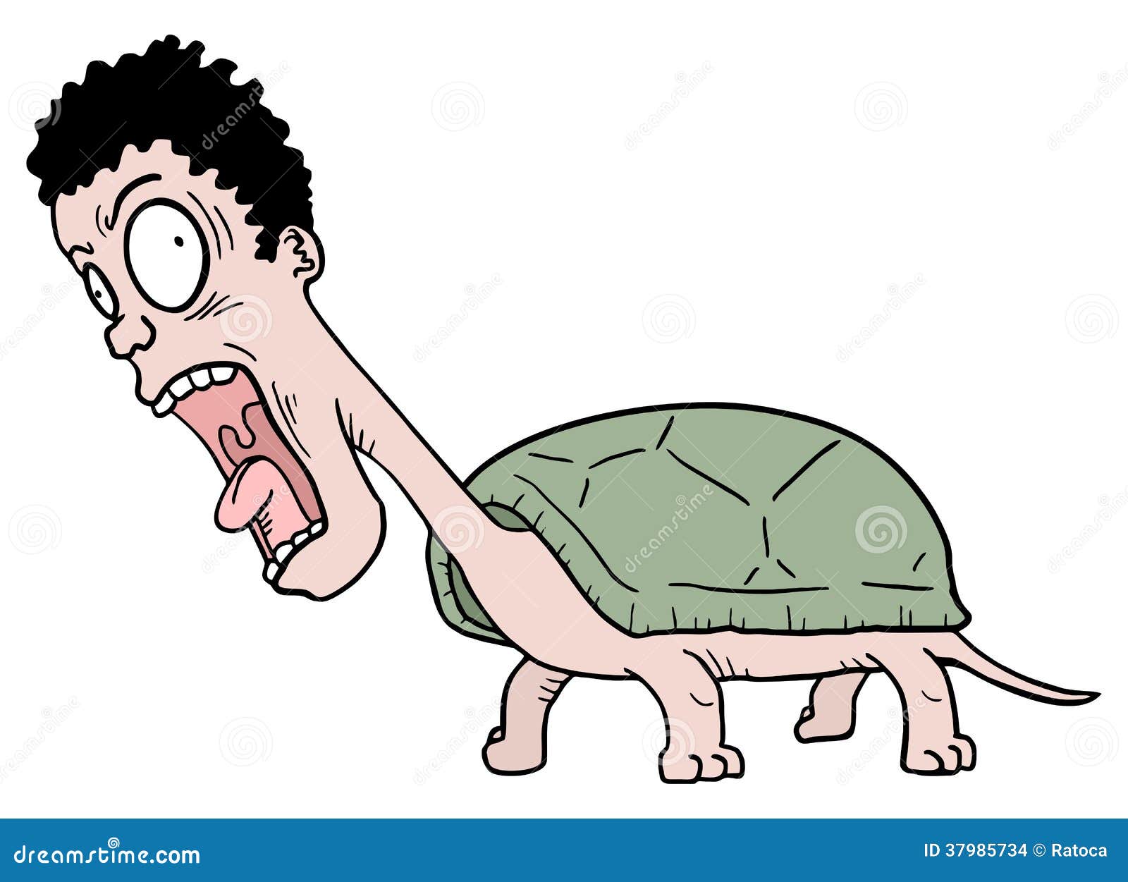 Human turtle stock vector. Illustration of hard, juvenile - 37985734