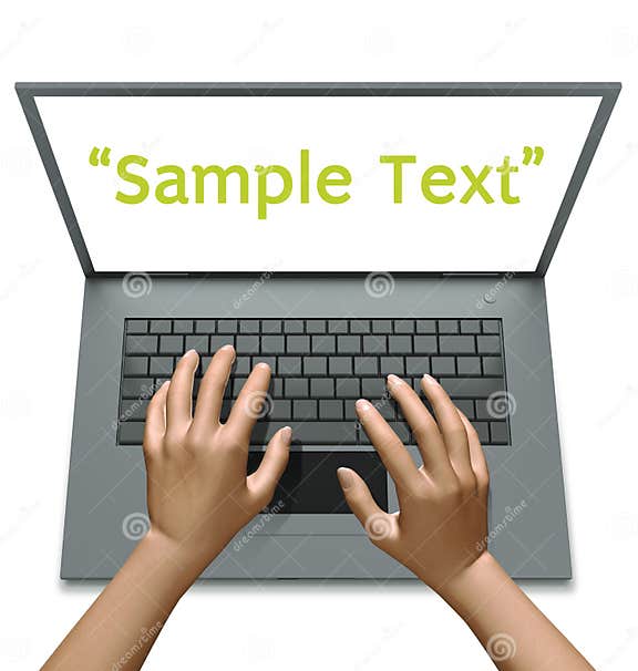 Human Typing Keyboard stock illustration. Illustration of background ...