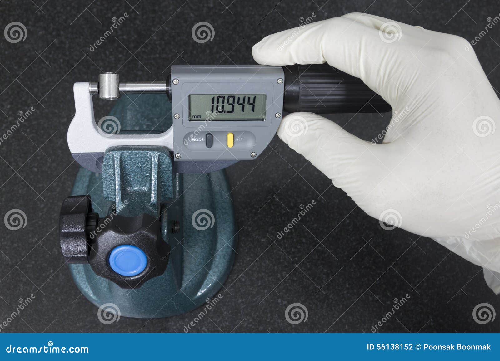 Human Use Digital Micrometer Measurement a Pivot Bearing Probe Stock ...