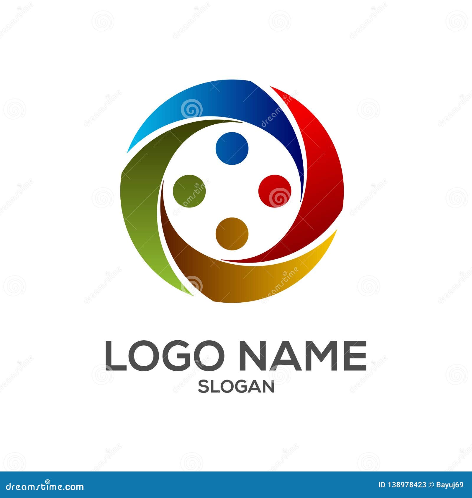 Human Circle Element Logo Design Template Stock Vector - Illustration ...
