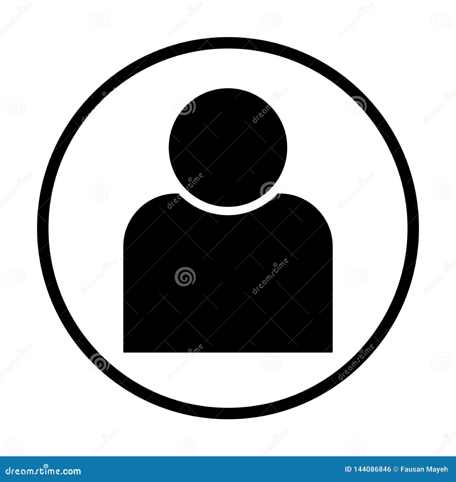 Human Vector Icon in Circle Stock Vector - Illustration of graphic ...