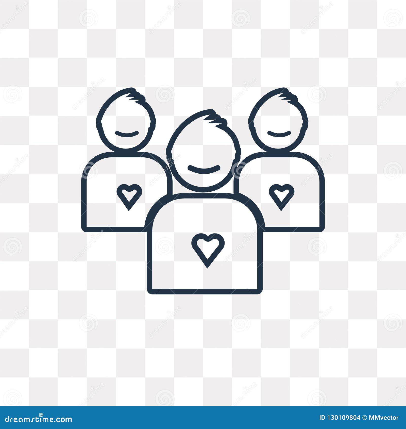 Human Vector Icon Isolated on Transparent Background, Linear Hum Stock ...