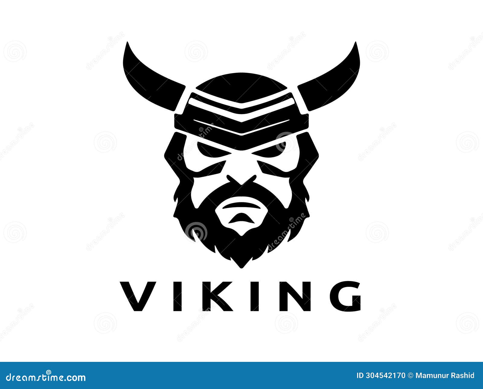 Human Viking Logo Vector Illustration. Stock Vector - Illustration of ...